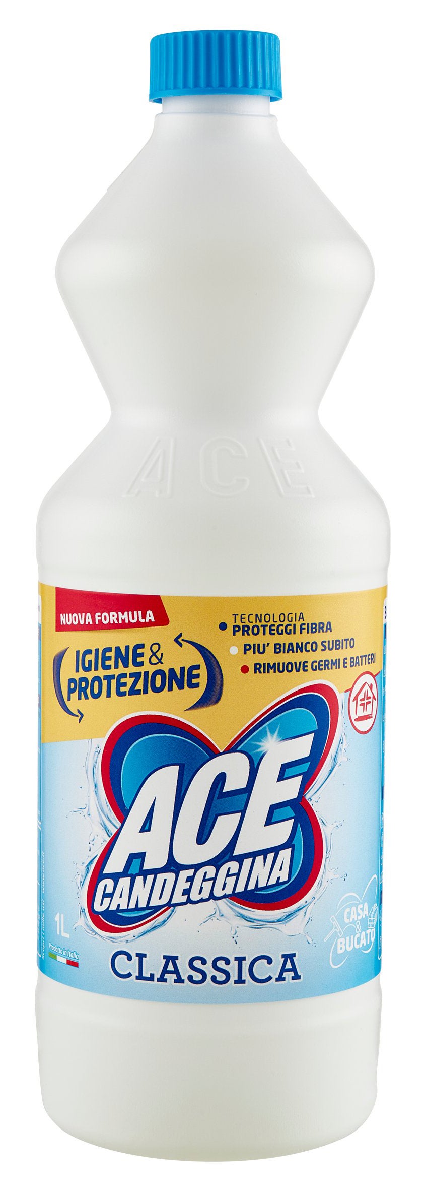 Eau de Javel régulière Ace 1000 ml Fabriqué en Italie Étiquette ...