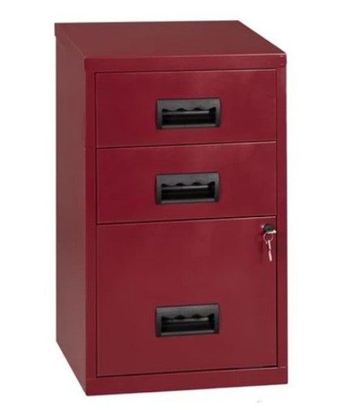 Caisson de rangement 3 tiroirs métal rouge vernis Linkeo | Leroy Merlin