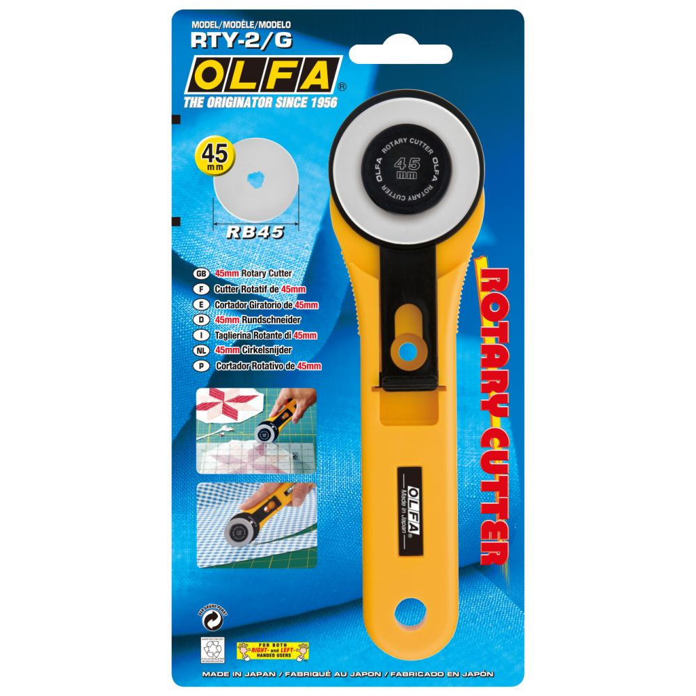 Olfa cutter coupeuse standard - rotatif - 45mm - jaune | Leroy Merlin