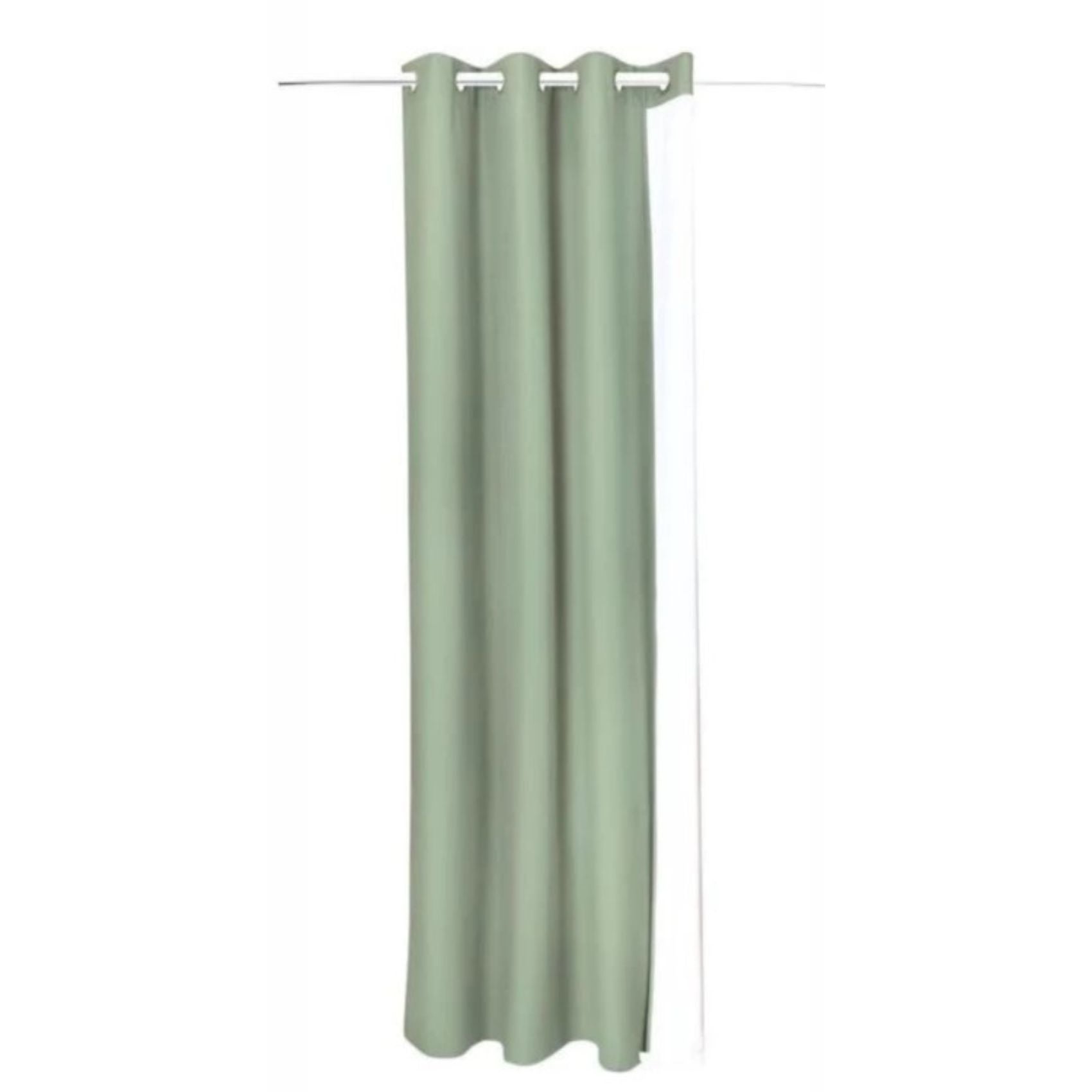 Rideau thermique à œillets et déperlant - Vert clair - 140x250 cm ...