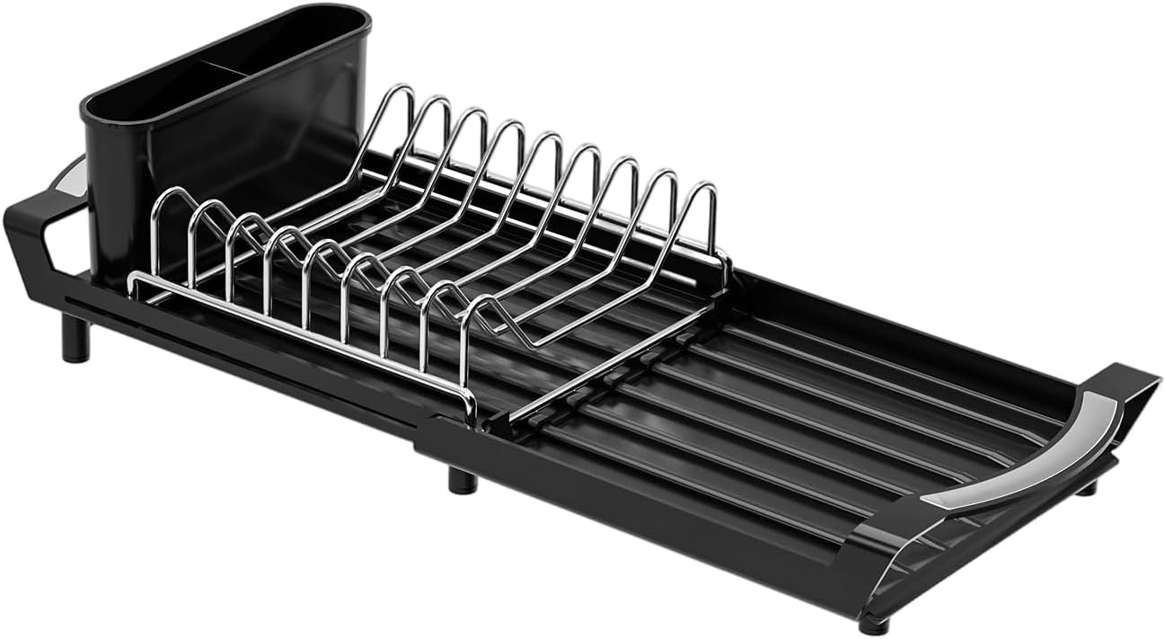 Escurridor de platos plegable para espacios reducidos que ofrece un ...