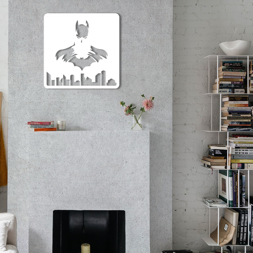 Batman - Tableau Moderne En Pvc Massif 48 X 48cm blanc | Leroy Merlin