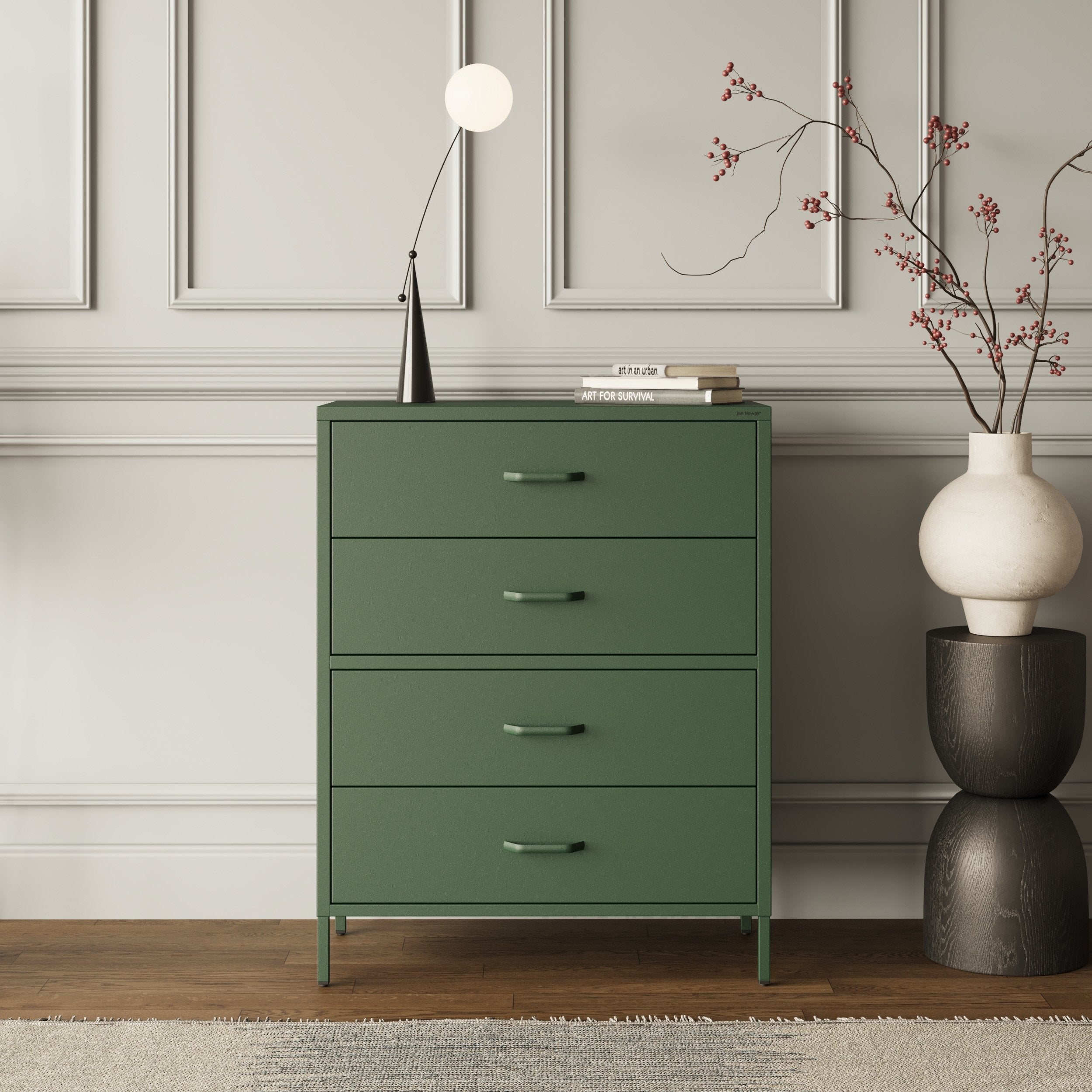 Commode Chambre en Métal, Commode Rangement 4 Tiroirs - Carla | Commode ...