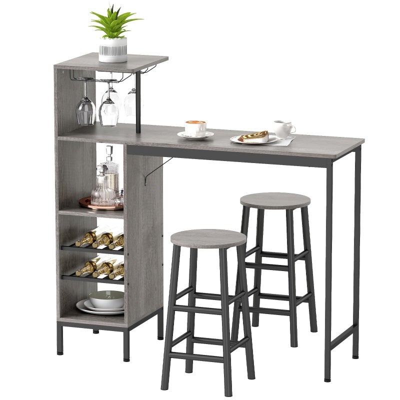 Ensemble table de bar avec tabourets, table à manger debout avec 2 ...