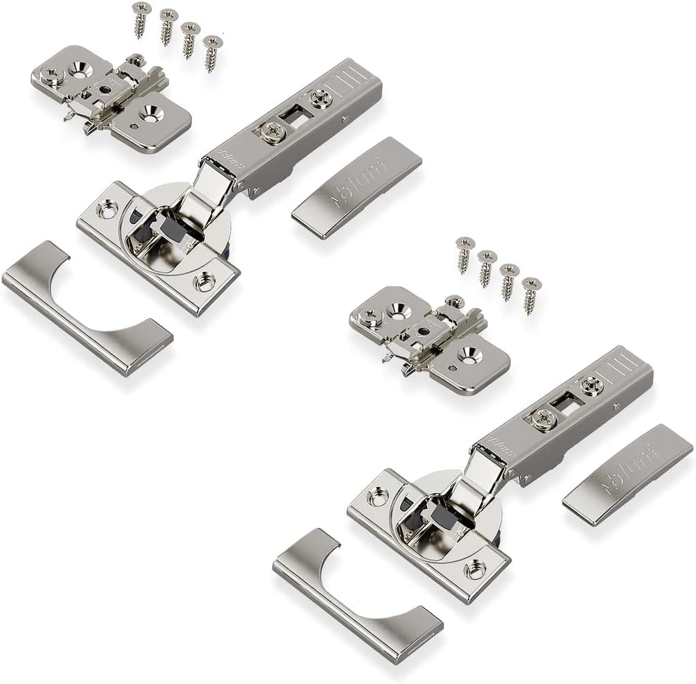 Lot de 2 Charnières Droites à 110° avec Amortissement Intégré - Système ...