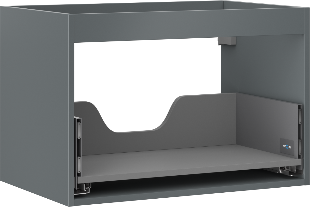 Mexen Box-A corps d'armoire sous lavabo 70 cm, 1 tiroir, graphite mat ...