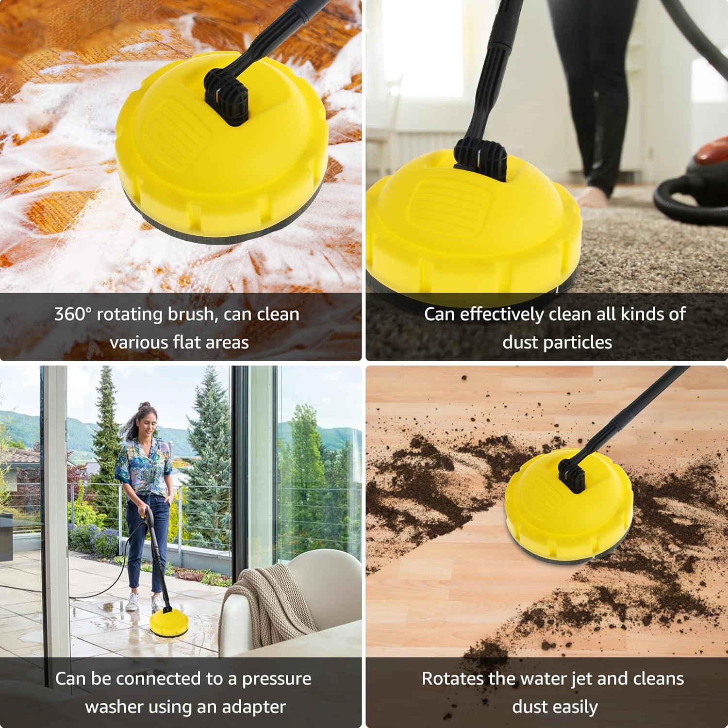 Brosse rotative flexible pour nettoyeur haute pression Kärcher K1, K2 ...