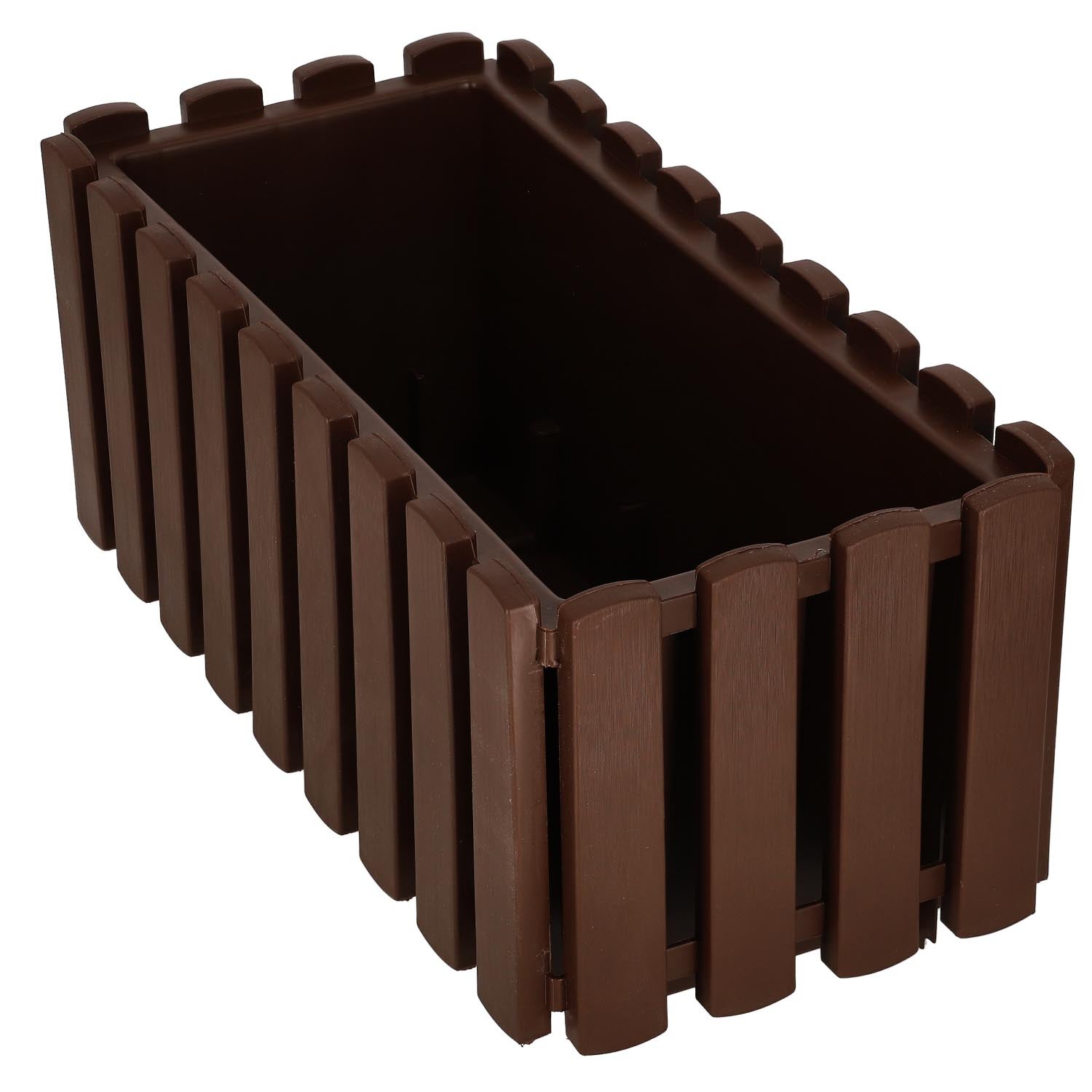 Jardinière de balcon pour balustrade de terrasse rustique marron 40 cm ...