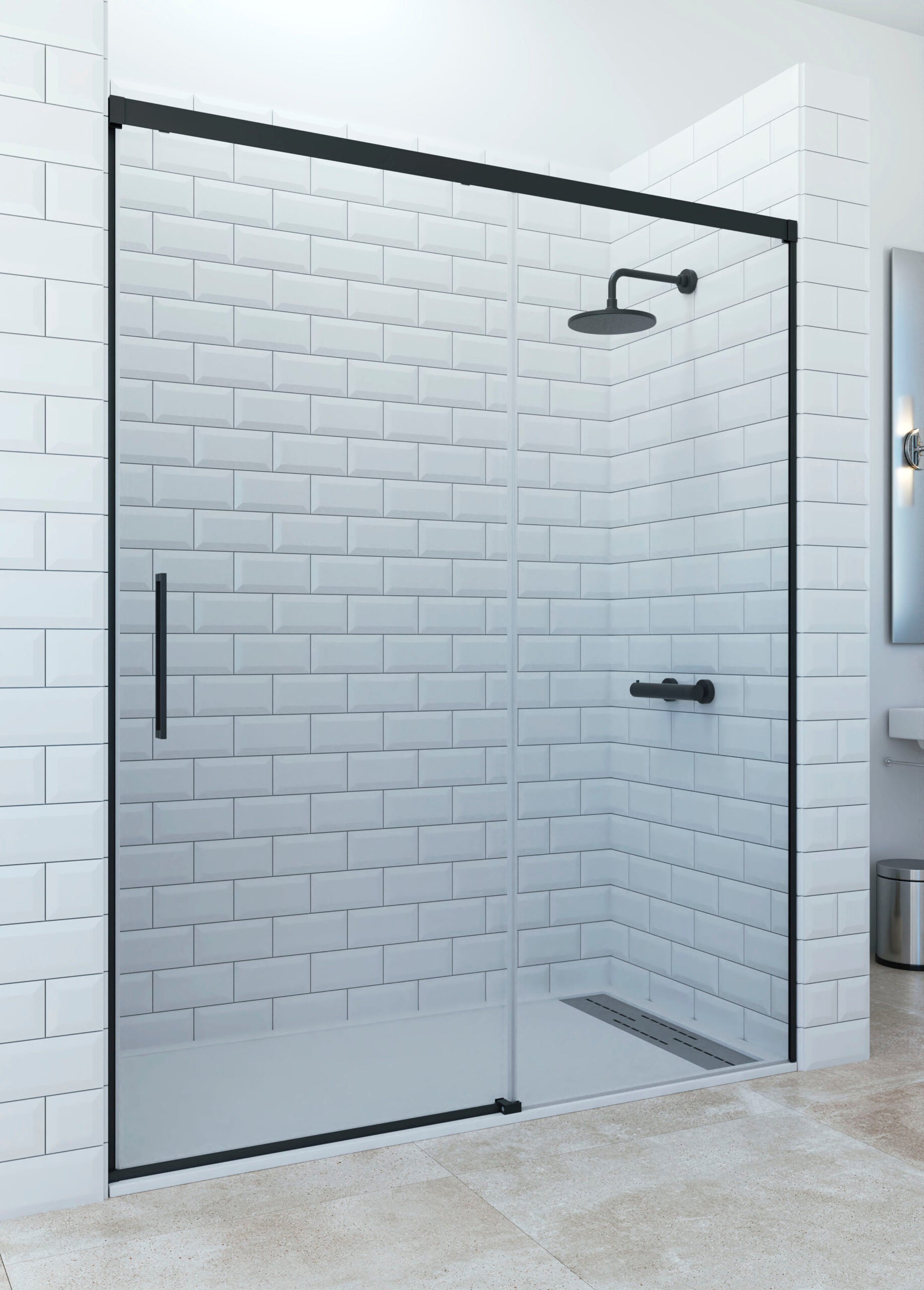 Mampara Corredera Sin Perfil Inferior. Cristal Templado 6mm. Alto 200cm ...