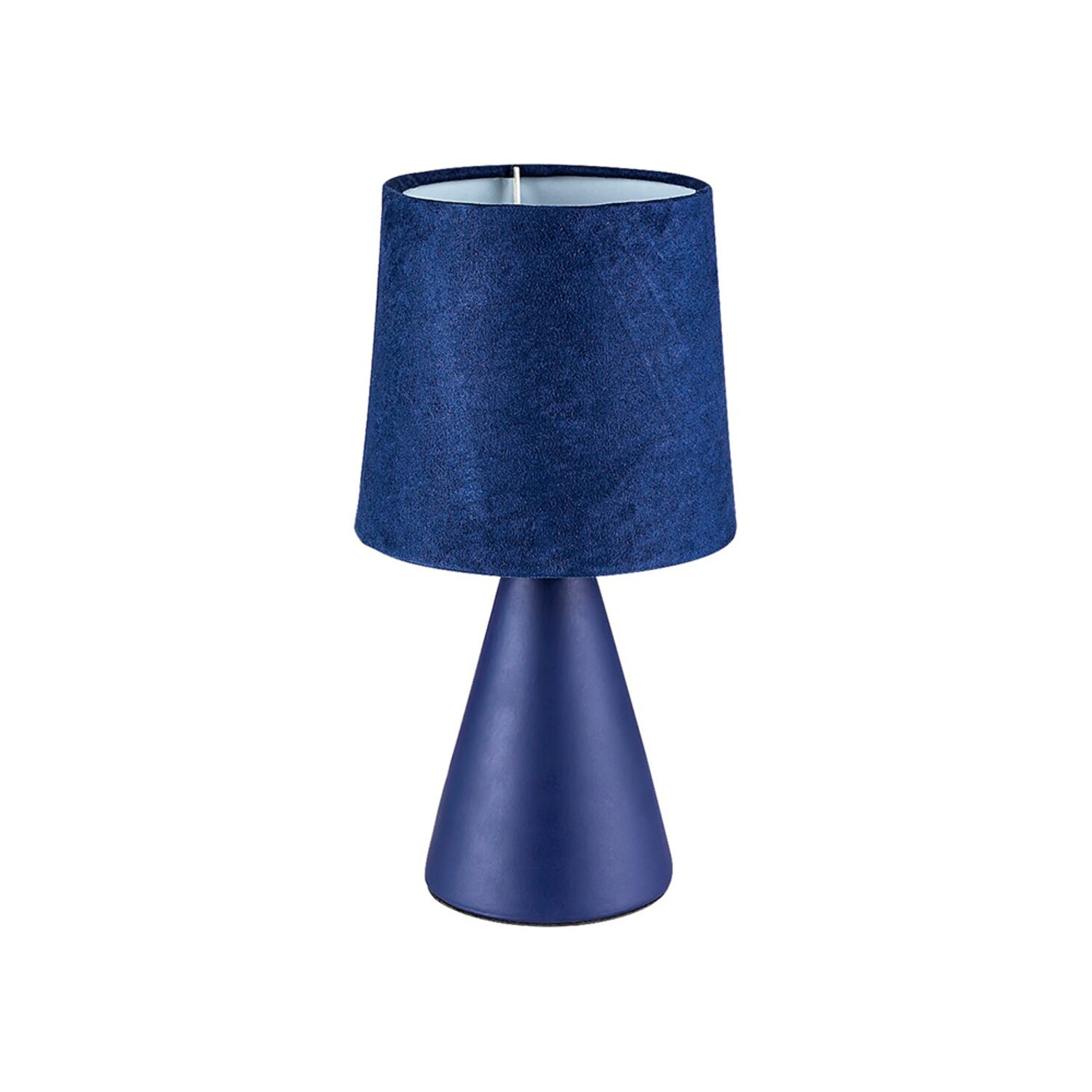 Lampe à poser bleue E14 tissu Modern Style NALANI | Leroy Merlin