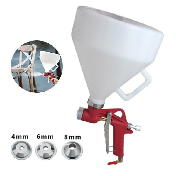 Pistolet à crépir avec godet 6l 3 Buses Pistolet à peinture pneumatique Crépi | Leroy Merlin