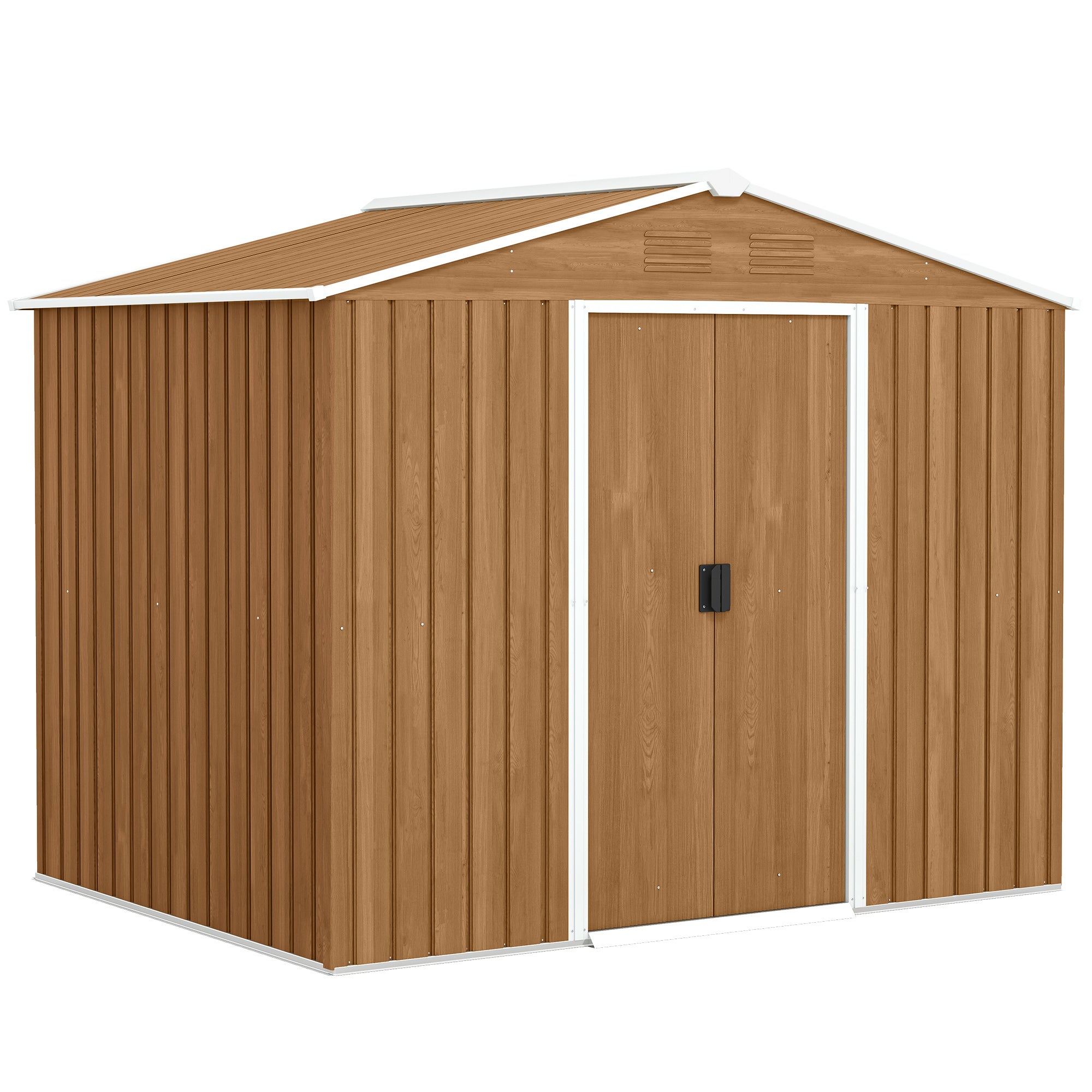 Abri de jardin en tôle d’acier avec portes coulissantes, 236x174x190cm ...