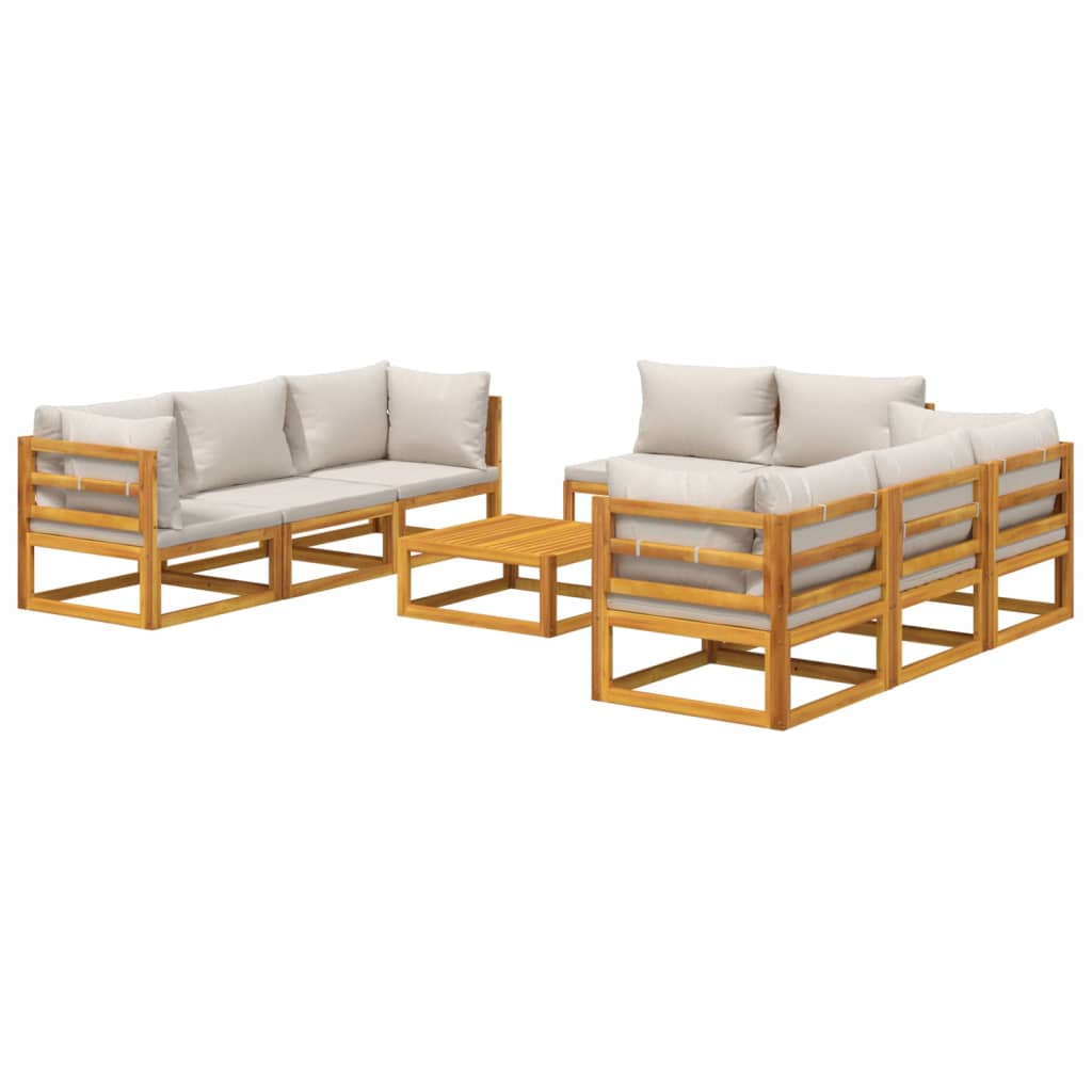 Muebles de jardín muebles de exterior juego de muebles de 9 piezas con ...