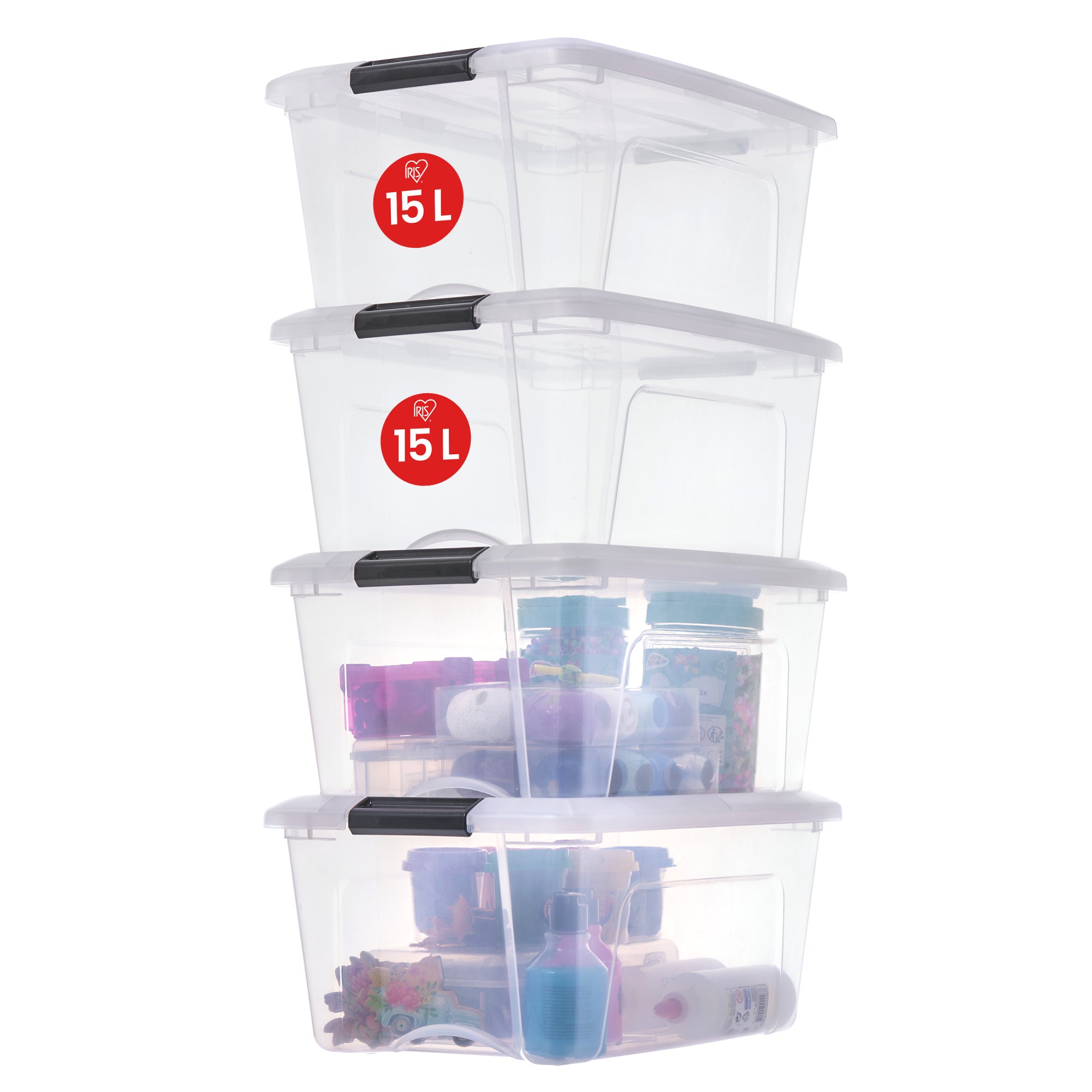 Iris Ohyama, Boite rangement plastique, Boite de rangement bureau, Lot ...