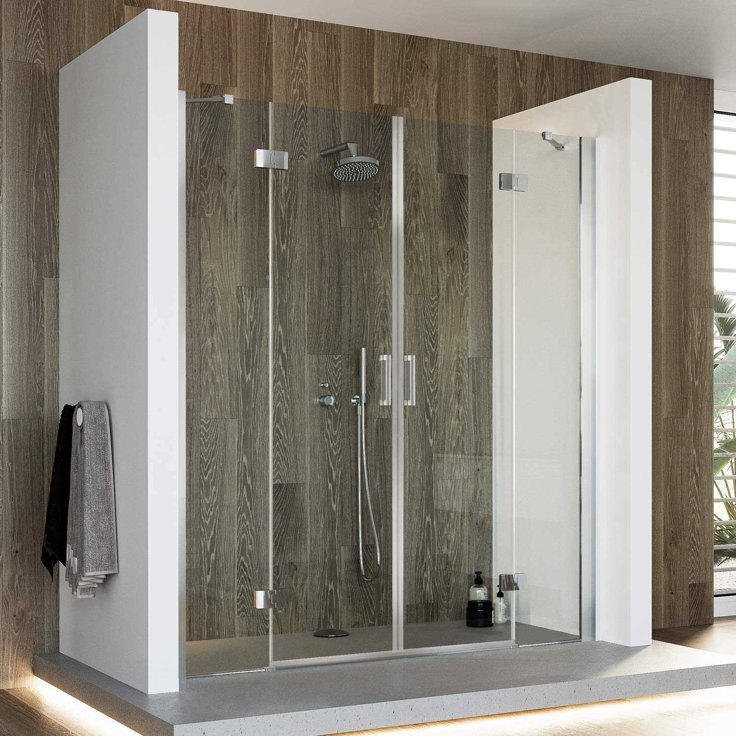 Porte de douche 240CM H190 Verre Transparent avec Easy-Clean mod. Flip ...