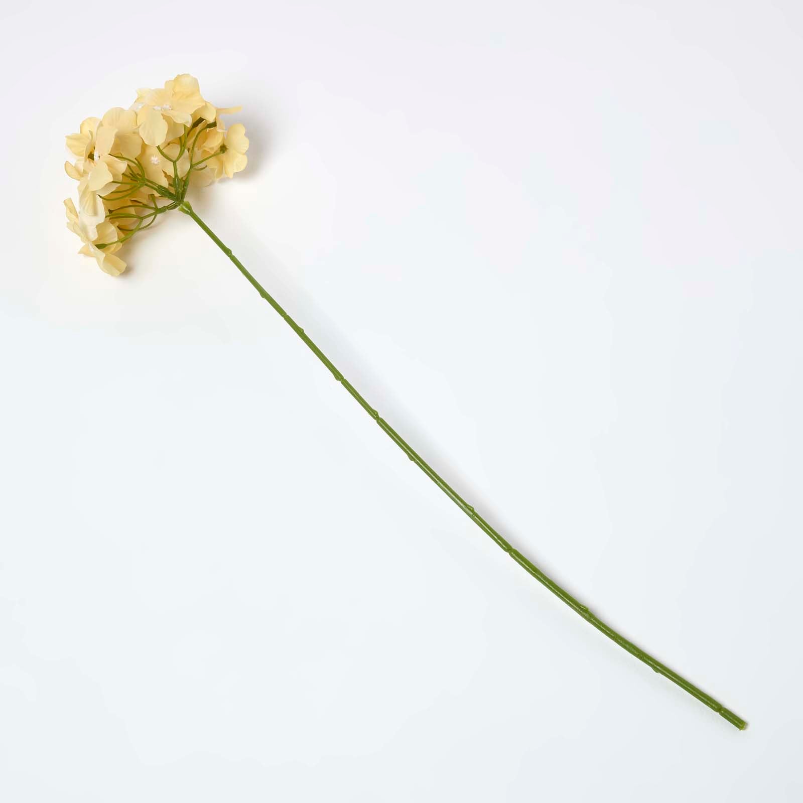 Homescapes Tige fleur artificielle hortensia jaune, 62 cm | Leroy Merlin