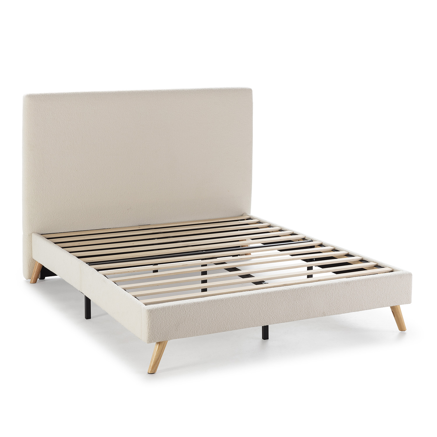 Estructura de cama tapizada Niebla 150x190 cm | Leroy Merlin