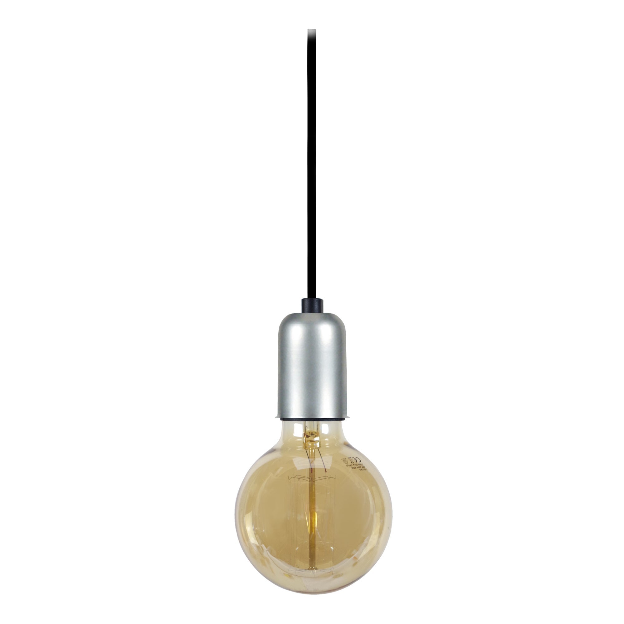 Sospensione TOSEL BAO lampadina decorativa cilindro alluminio D9.5 x ...