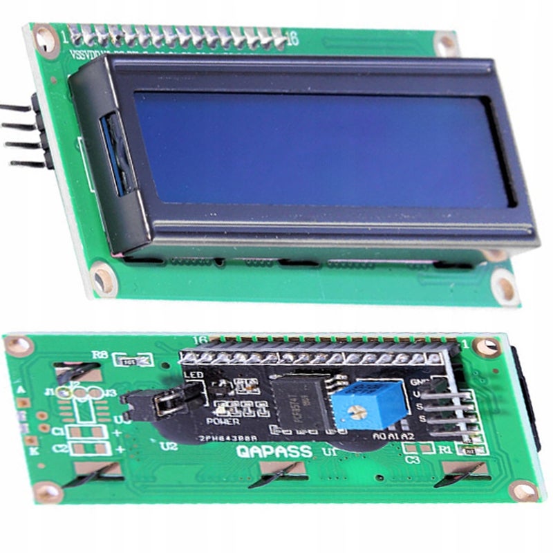Écran LCD Alphanumérique 2x16 I2C – Rétroéclairage Bleu | HD44780 ...