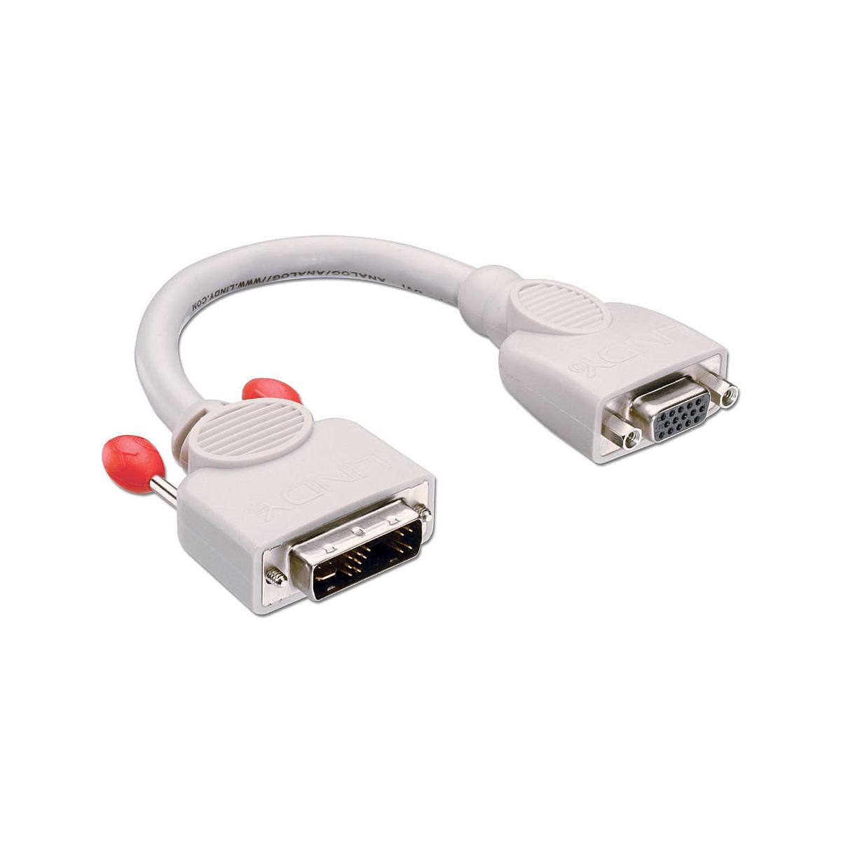 Lindy 41222 adaptador de cable de vídeo 0,2 m DVI-A VGA (D-Sub) Gris ...