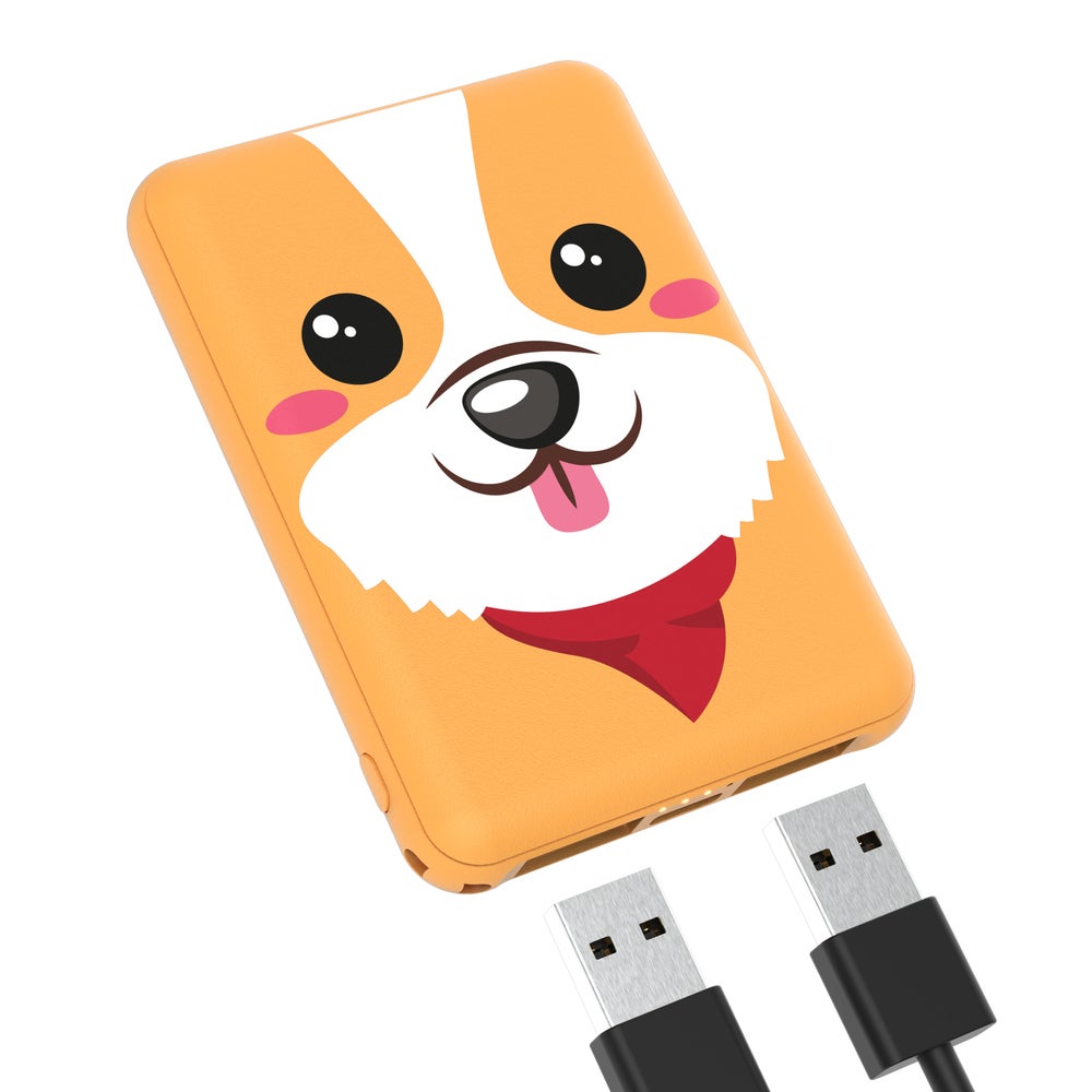MOB - Batterie Externe Power Animal Corgi - 5 000mAh - Charge Rapide 2A ...
