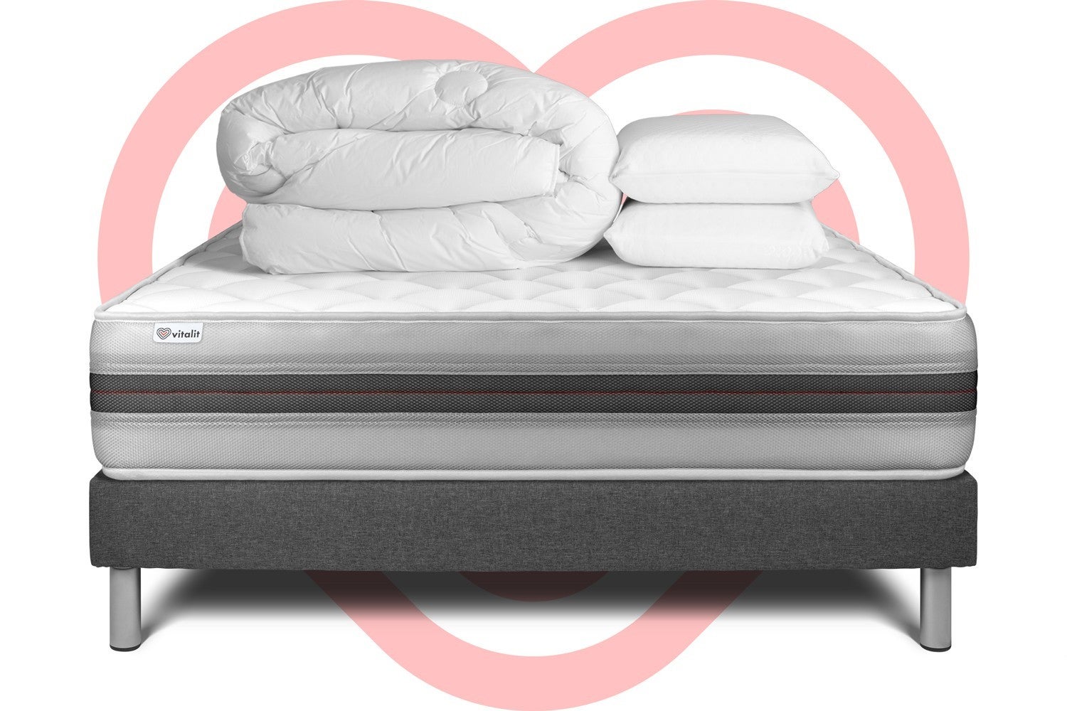 Matelas 140 x 190 cm VITALMEMO BACK - Mousse polyuréthane à mémoire de ...
