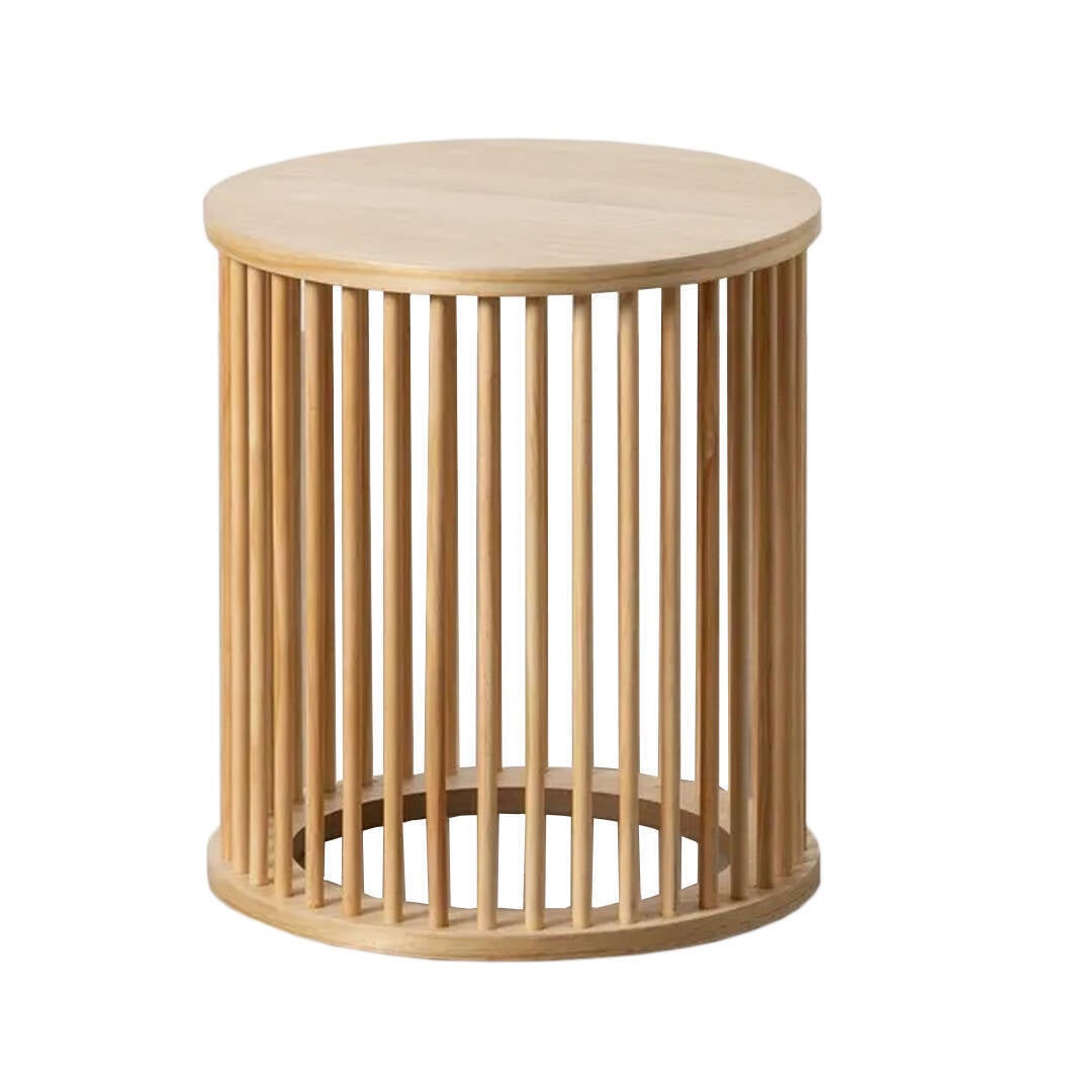 Mesa Auxiliar de Madera Natural con Listones 610164 | Leroy Merlin