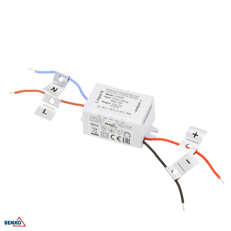 Alimentation LED 12V 5W - Compact et Efficace - Classe I - IP20 | Leroy ...