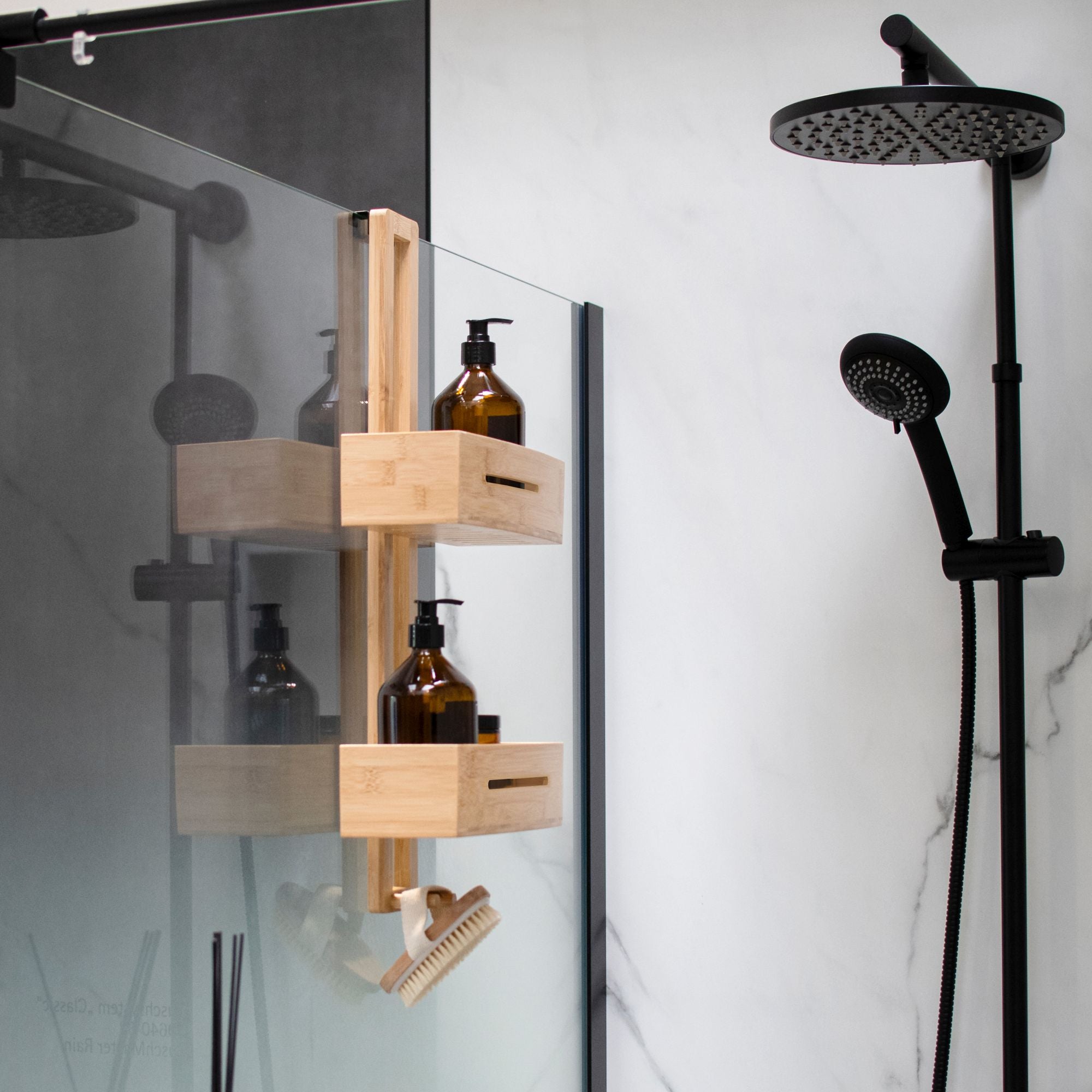 Schulte Estante de pared para baño 60x28x15 cm, 2 cestas caladas ...