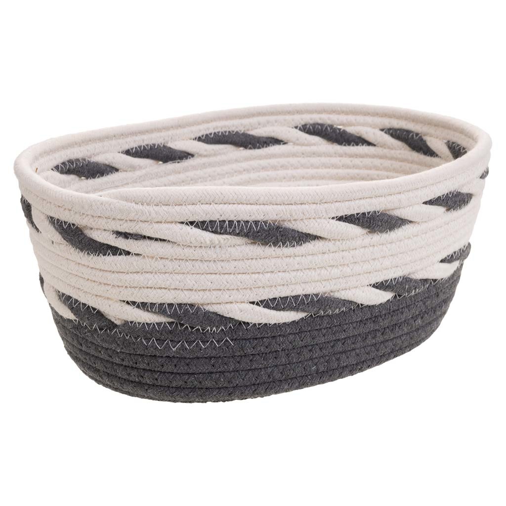 Panier blanc en corde tressée 31x21x12h | Leroy Merlin
