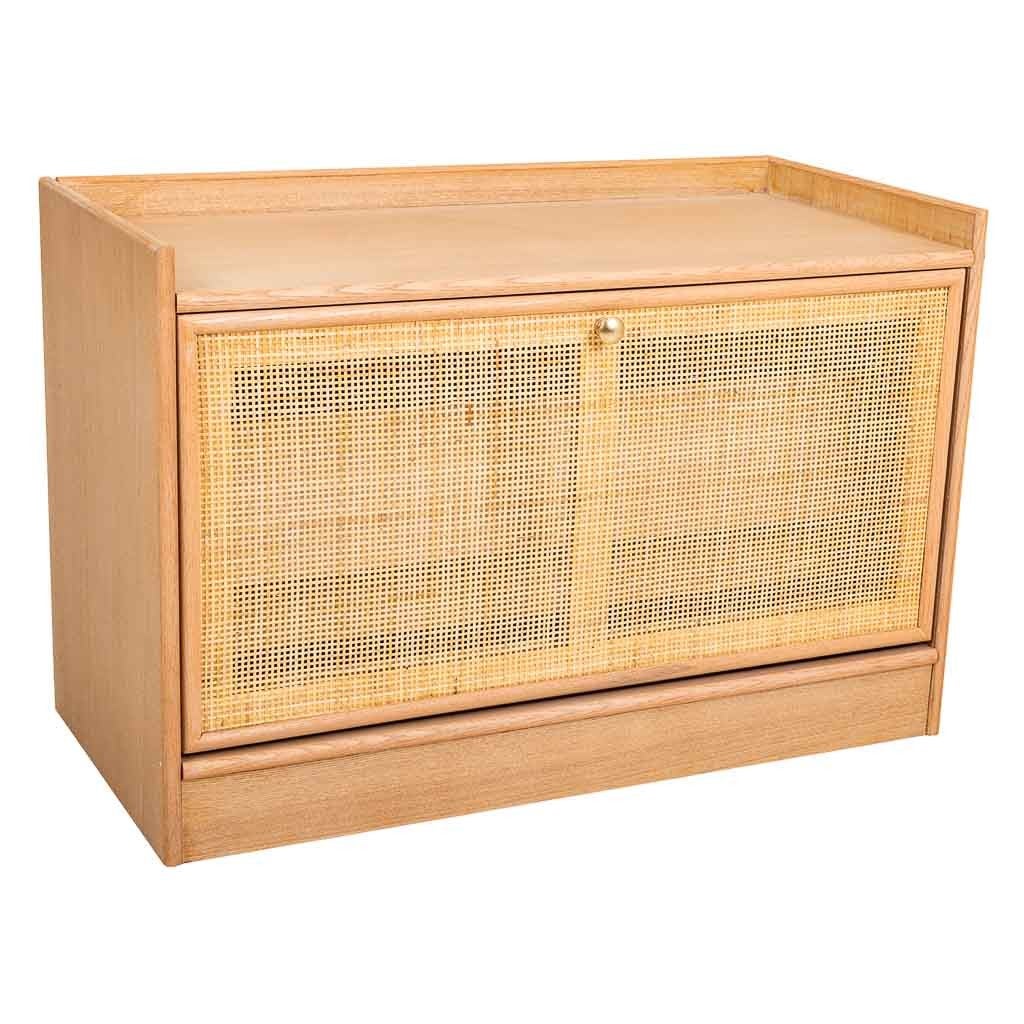 Banc à chaussures en MDF et grille, marron, 80x38x53 | Leroy Merlin