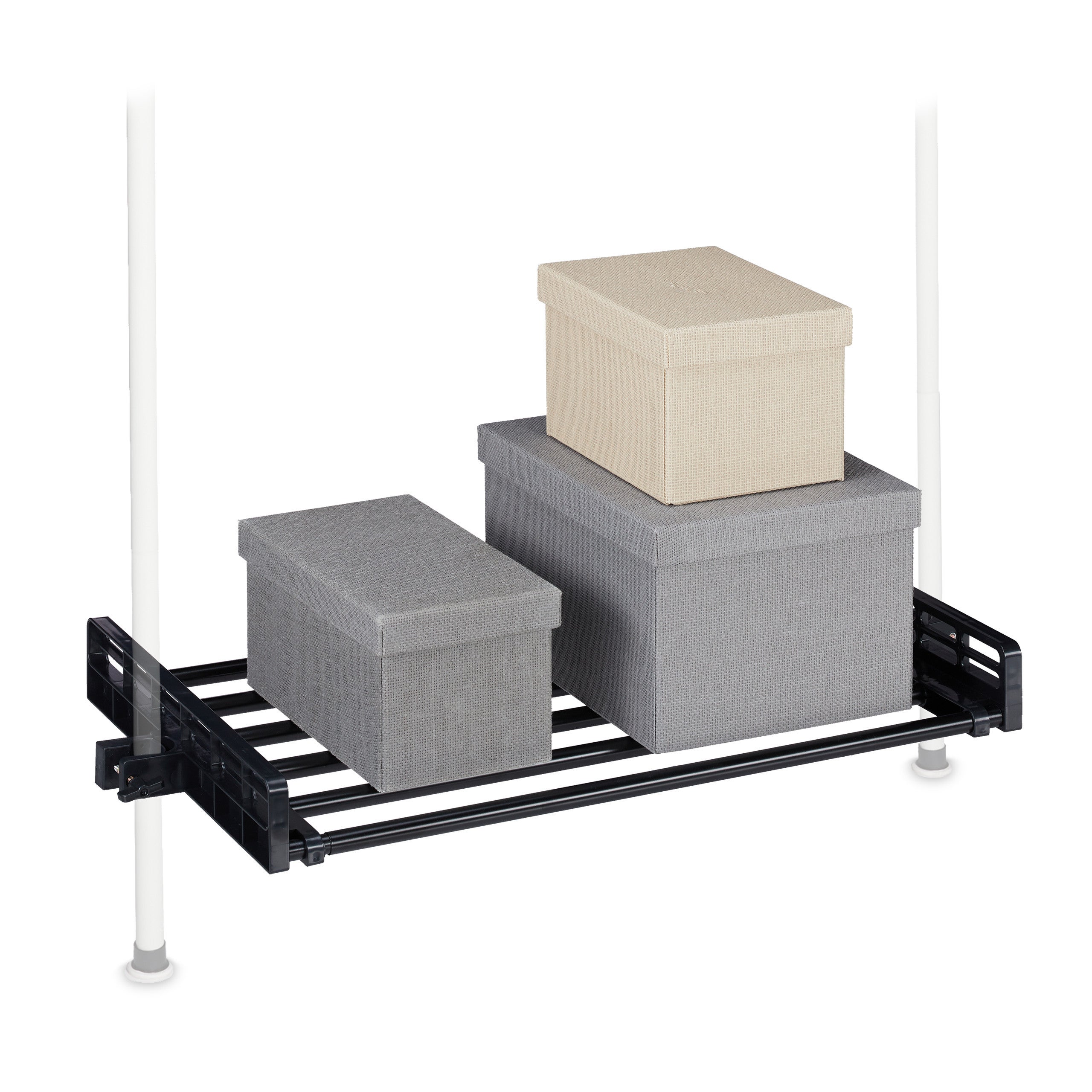 Relaxdays Armoire ouverte, système de penderie télescope avec 2 ...