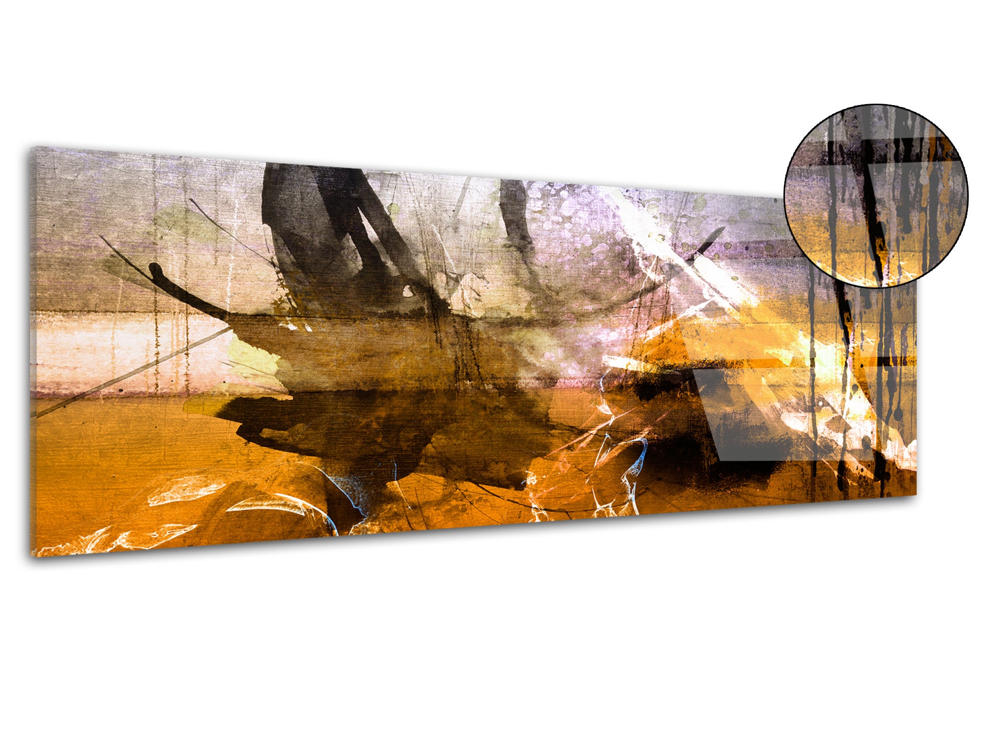 Tableau plexiglas peinture art abstrait TÂCHES DE COULEURS | Leroy Merlin