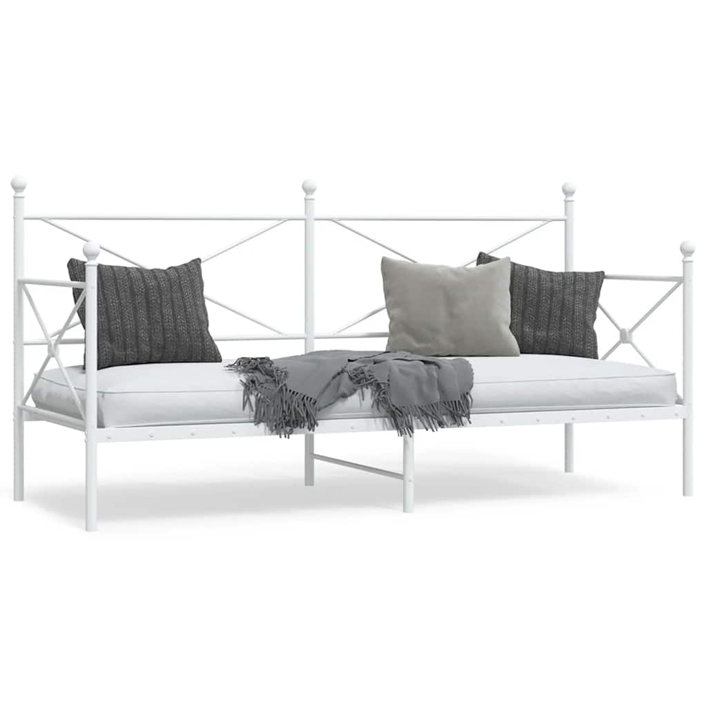 Lit de repos sans matelas blanc 90x200 cm acier | Leroy Merlin