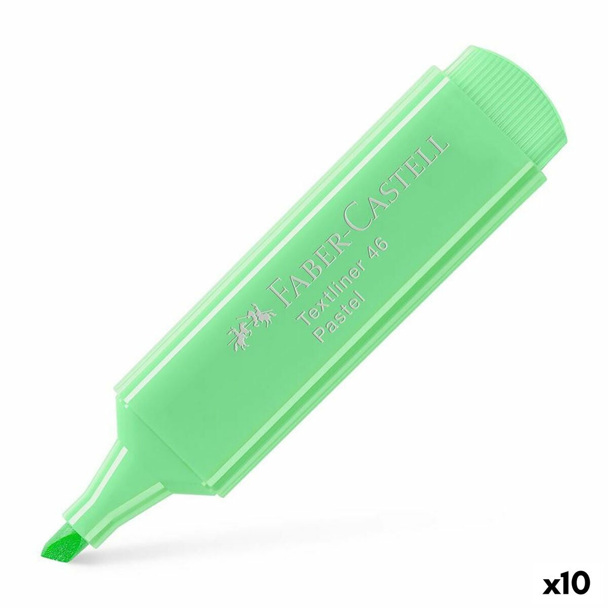 Marqueur fluorescent Faber-Castell Textliner 1546 Gâteau Vert clair (10 ...