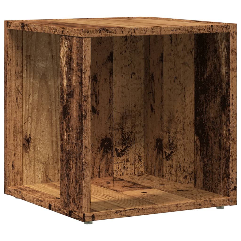 Table d'appoint en bois d'ingénierie vieilli 33x33x34 cm - COMFORTXL ...