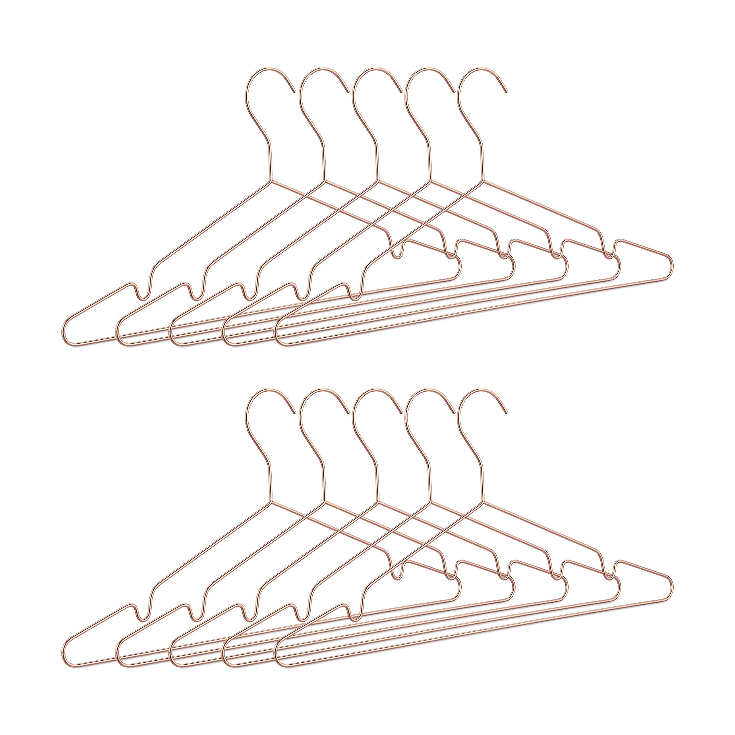 Cintres à vêtements, lot de 50, rose doré encoches métal costume ...