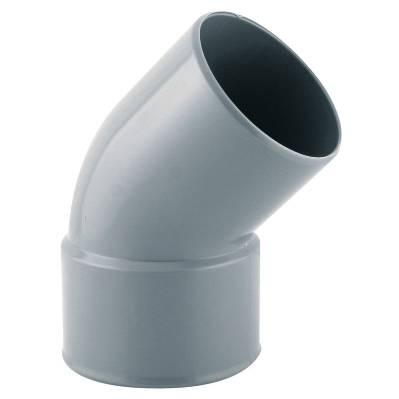 PVC Evacuación Coude Pro rango 45° masculino/femenino Ø75 | Leroy Merlin