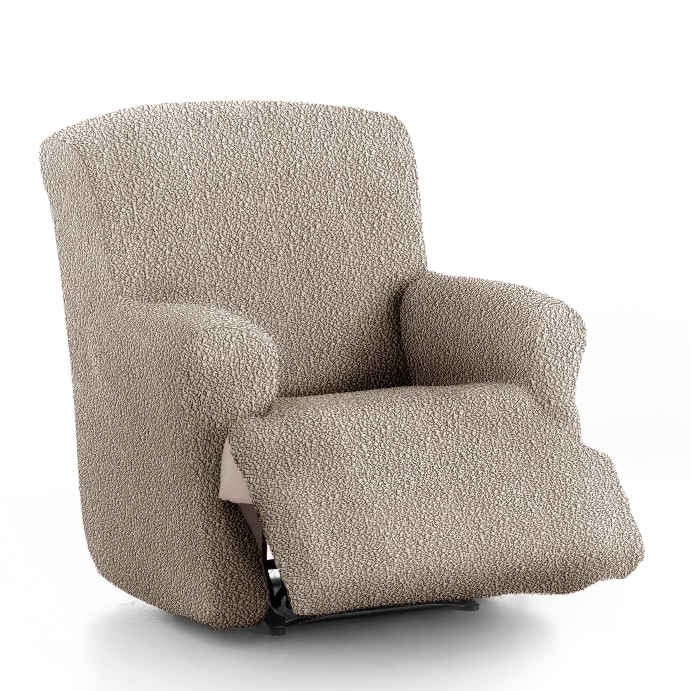 Housse de fauteuil relax XL extensible taupe 60 - 110 cm | Leroy Merlin
