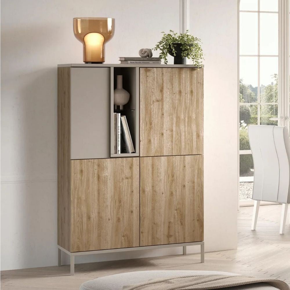 Buffet 4 portes et 1 niche L110 cm - GENT | Leroy Merlin
