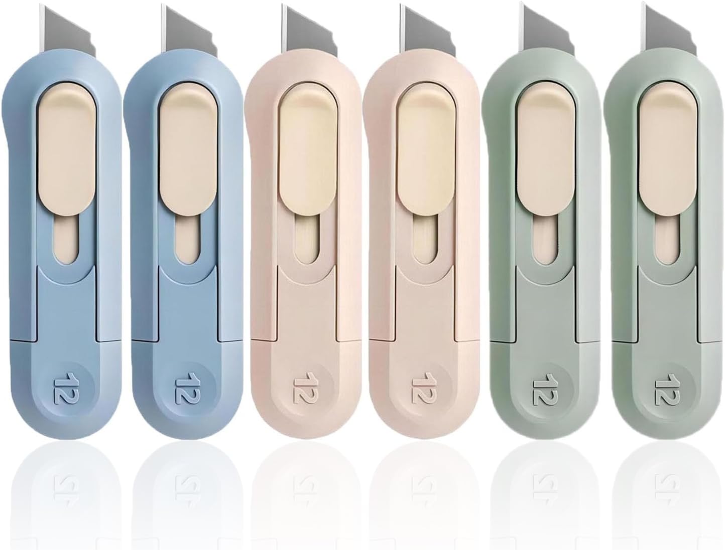 6 PCS cutters utilitaires, couteau utilitaire pliant, mini utilitaire ...