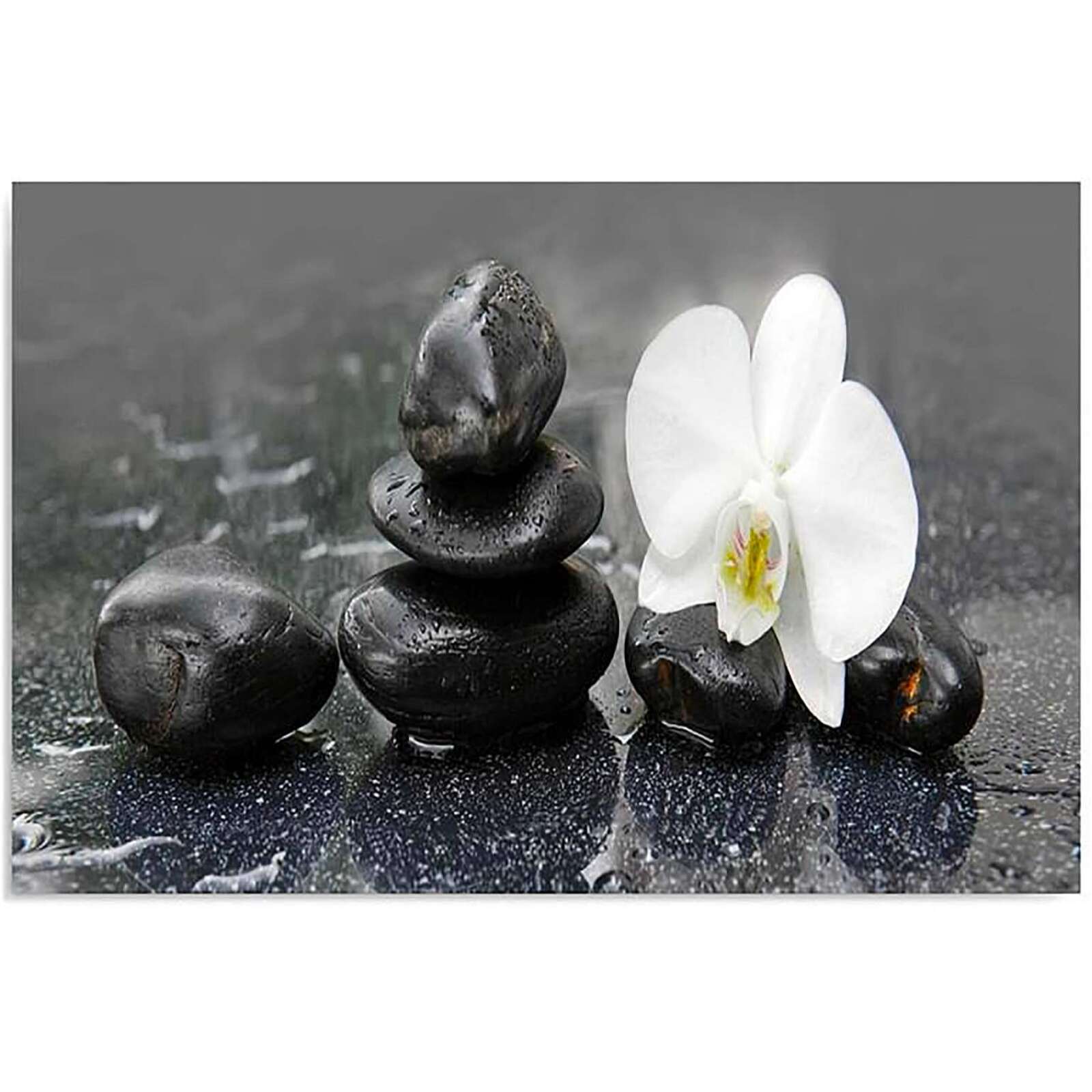 Tableau pierres zen et orchidée - 50 x 40 cm | Leroy Merlin