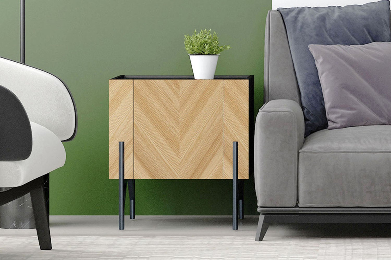 Mueble vintage de madera clara con armario SEQUOIA | Leroy Merlin