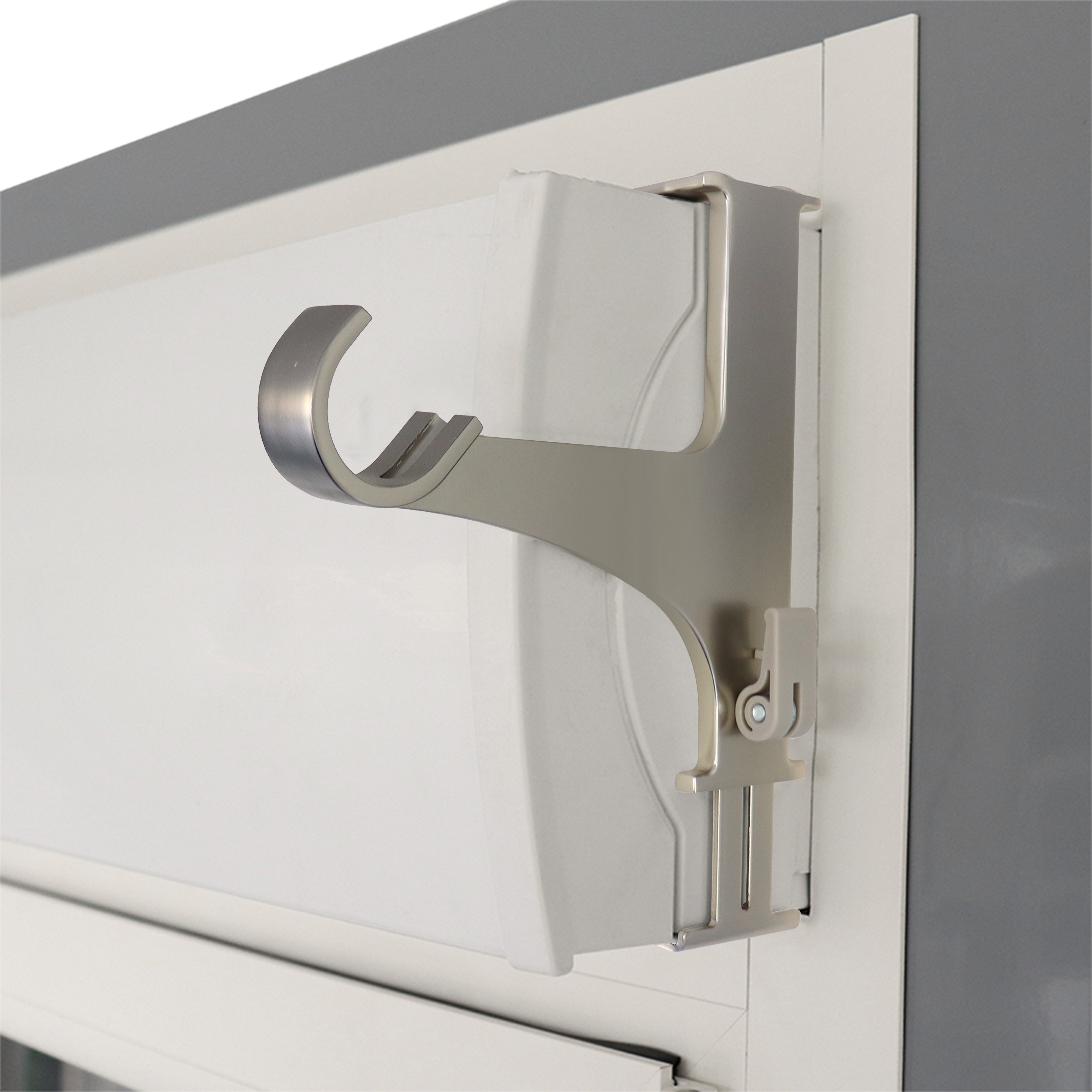 2 Supports Sans perçage, Givre, D.20/28, pour Tringle à Rideau sur ...