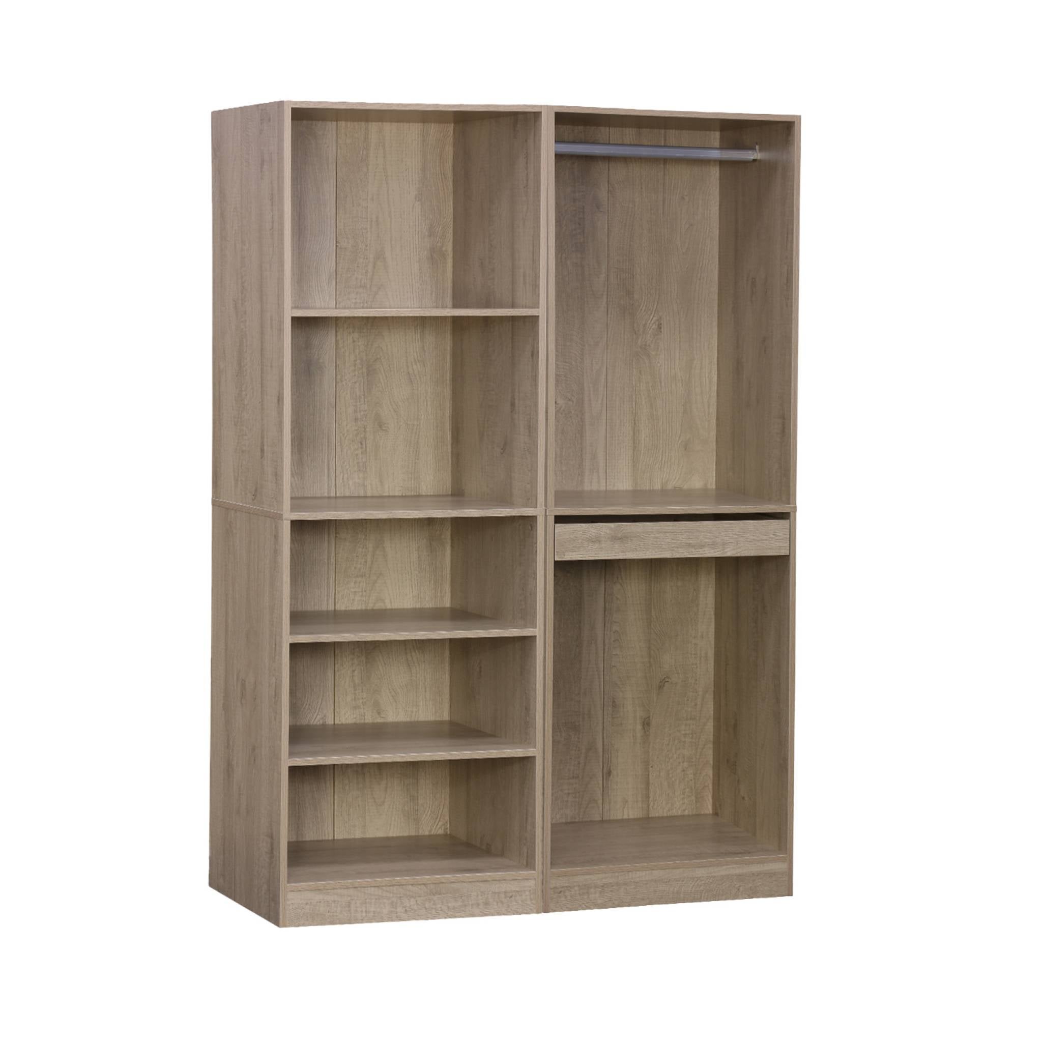 Kit de vestidor modulable con 2 elementos, Modulo, Natural, 120x45x180 ...