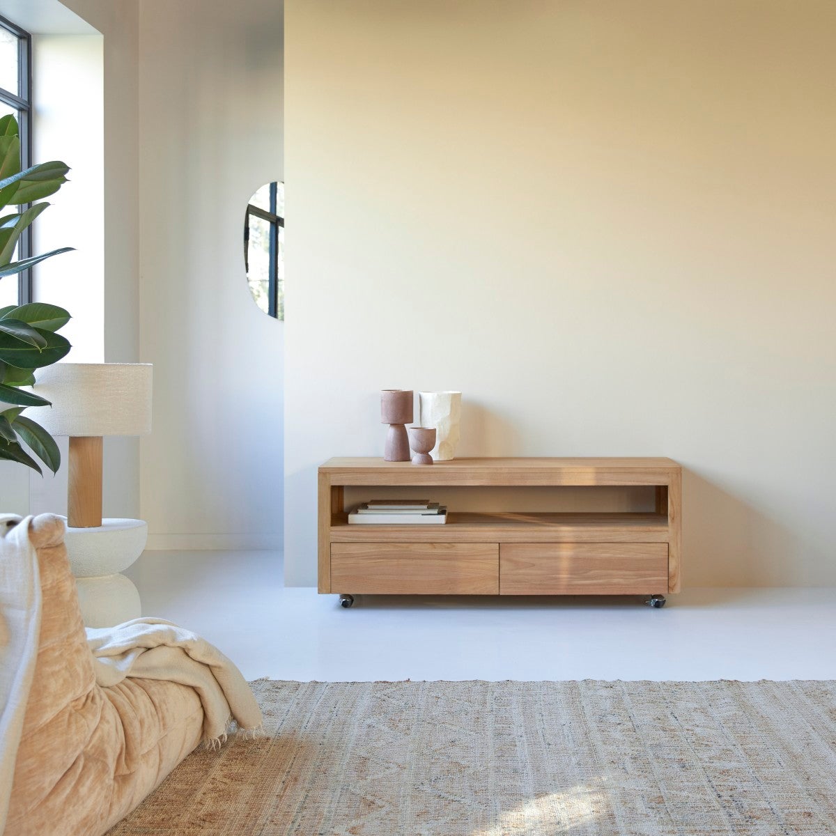 Tikamoon Meuble TV en bois de teck 140 Anoa | Leroy Merlin
