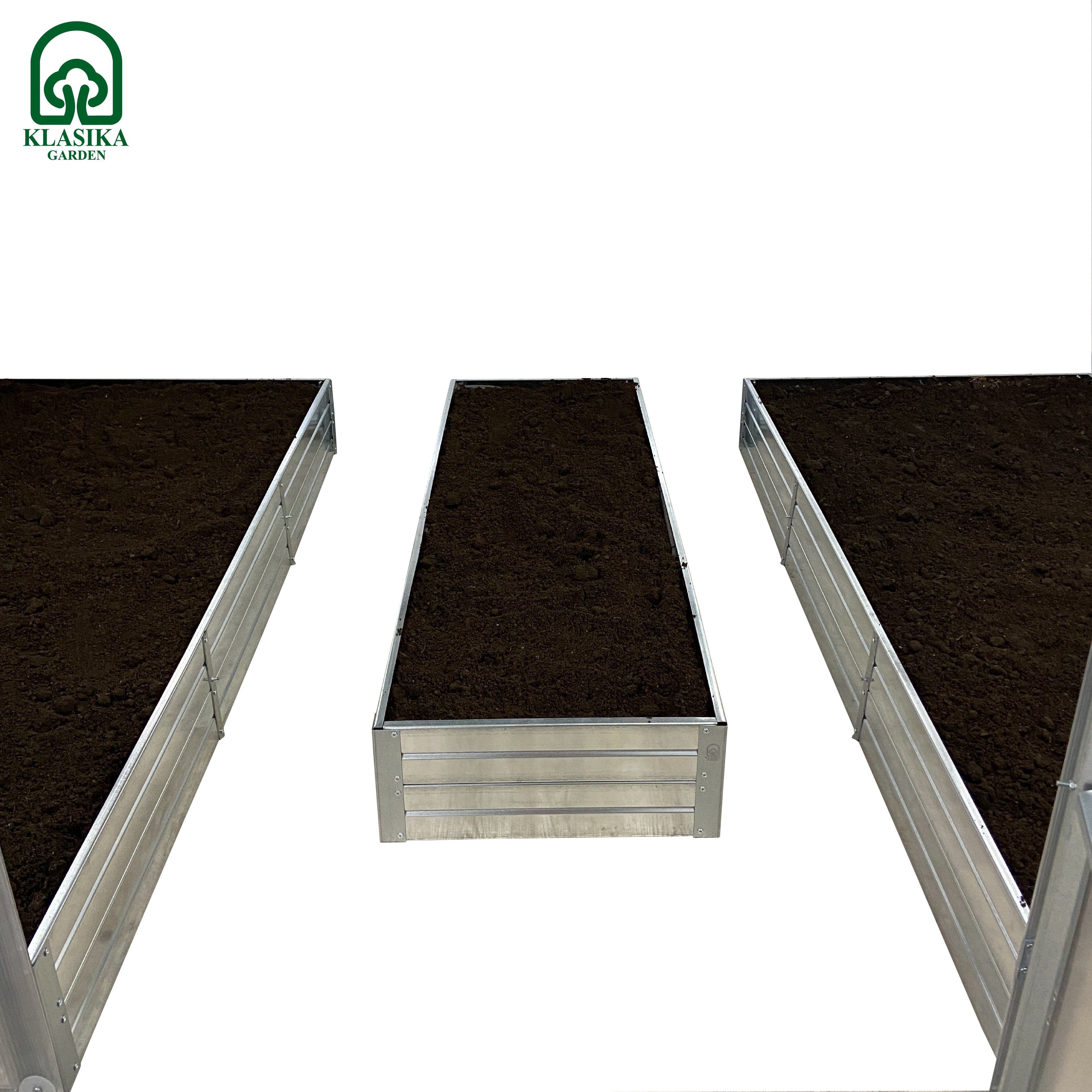 Kit de jardineras elevadas para un invernadero de 3x4 m, acero ...