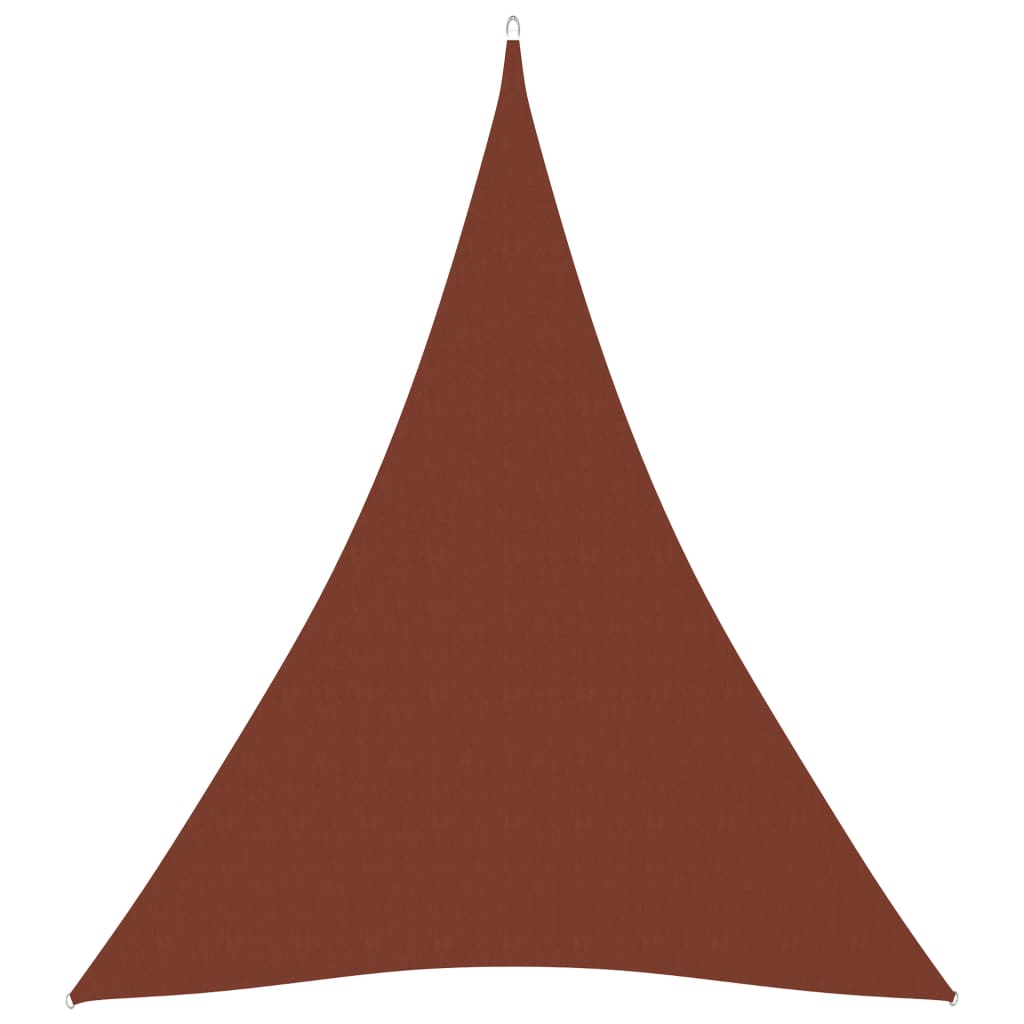 Parasol triangular de tela Oxford 5 x 6 x 6 m terracota 02_0009932 ...