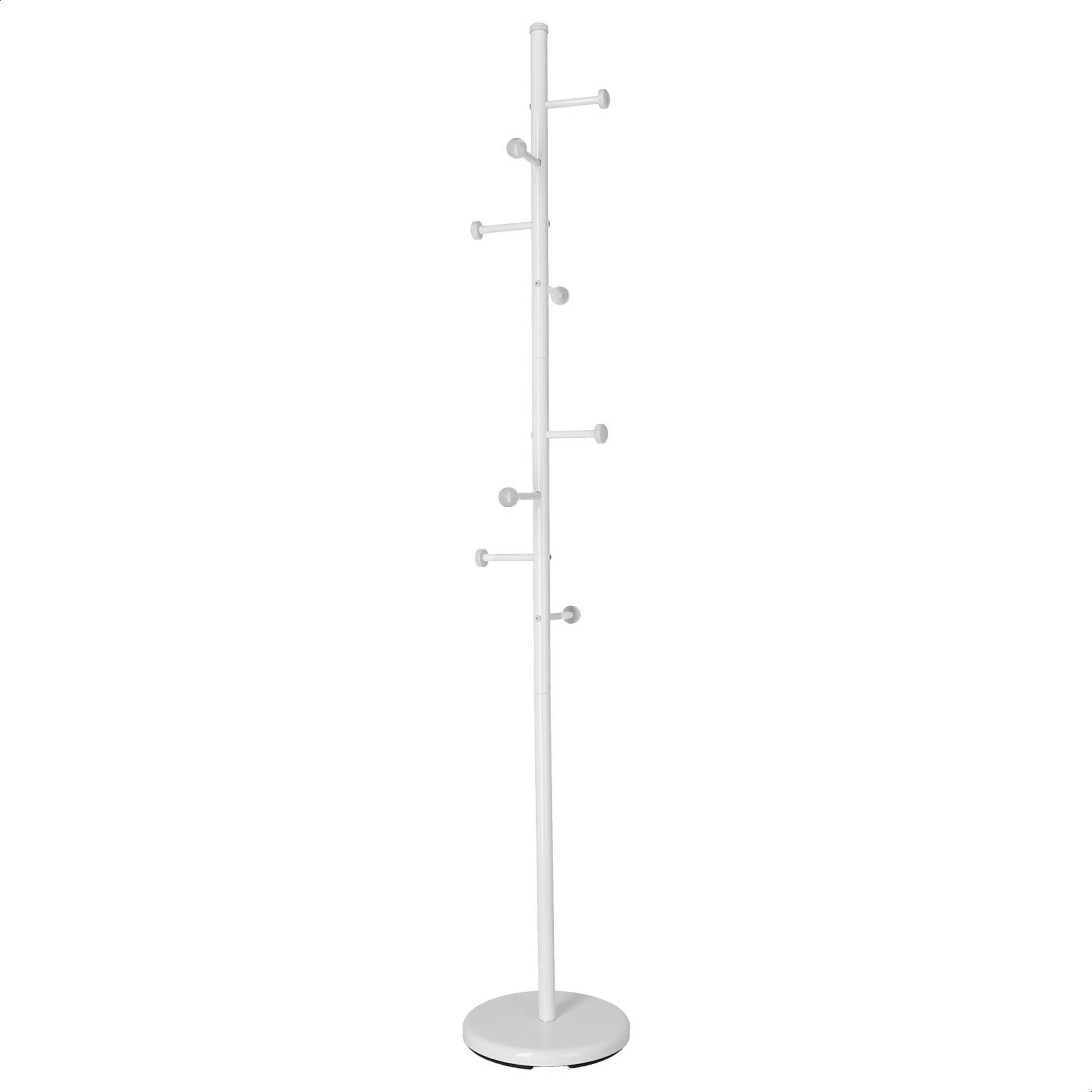 Mueblear Perchero LIS metálico con 6 perchas y 2 ganchos cada una, 28 ...