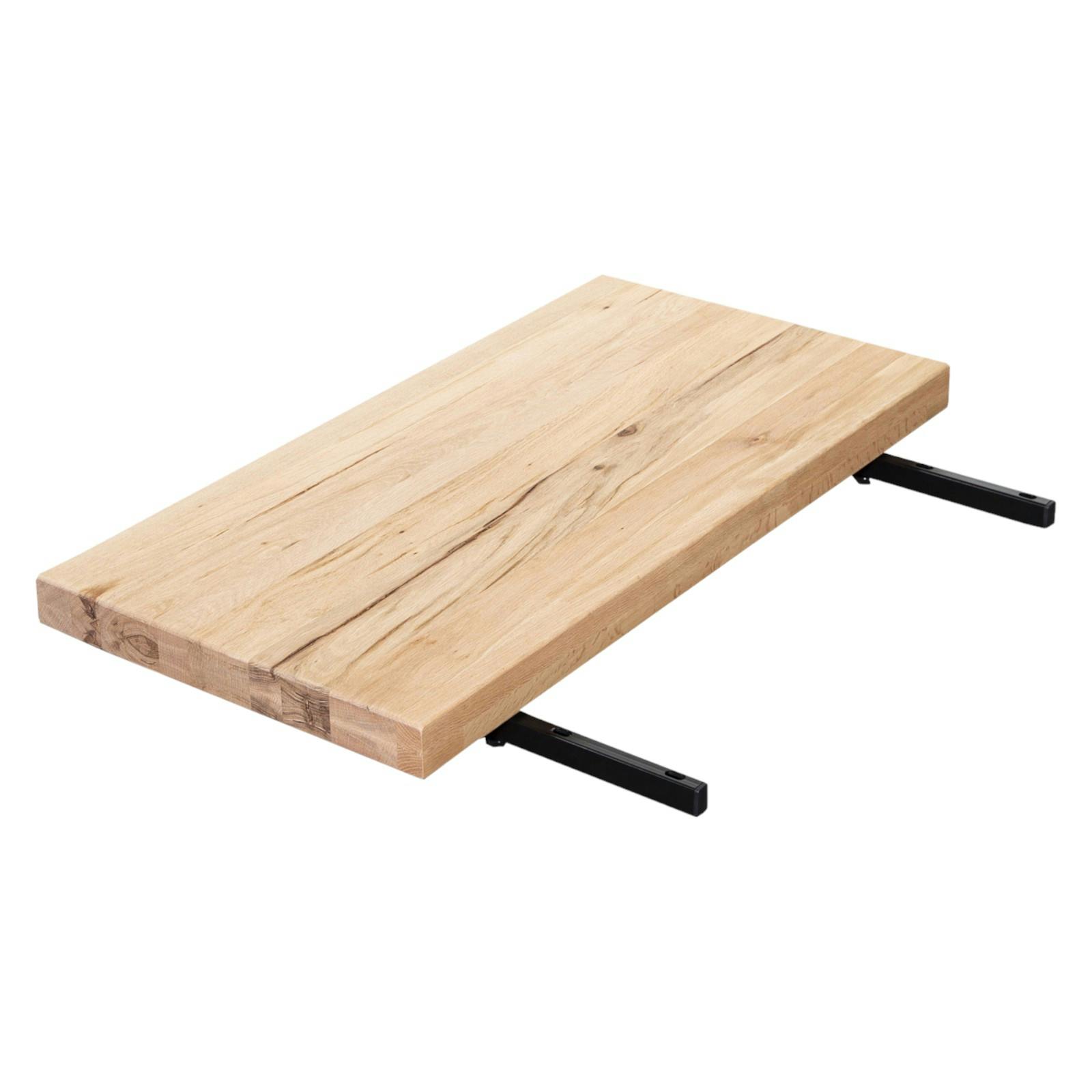 Rallonge pour table extensible en chêne blanc bords droits 200 et 240 ...